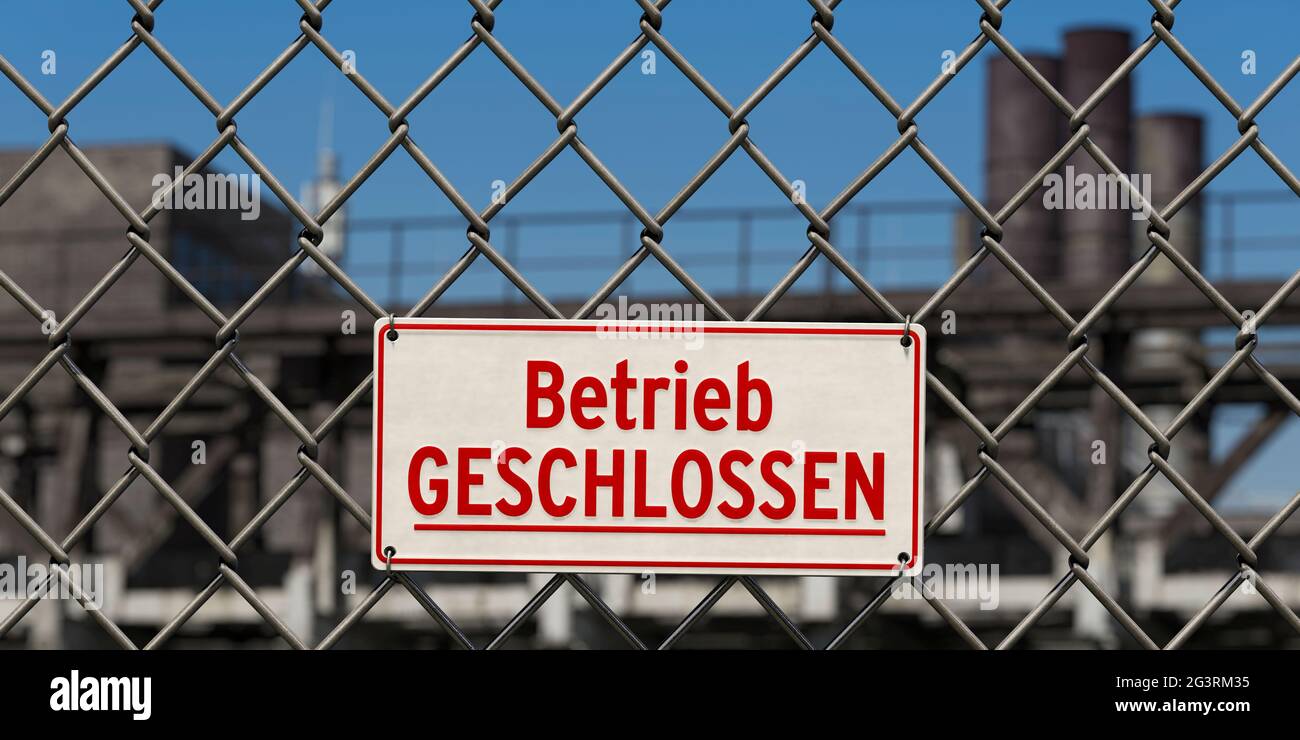 Factory closed sign hi-res stock photography and images - Alamy