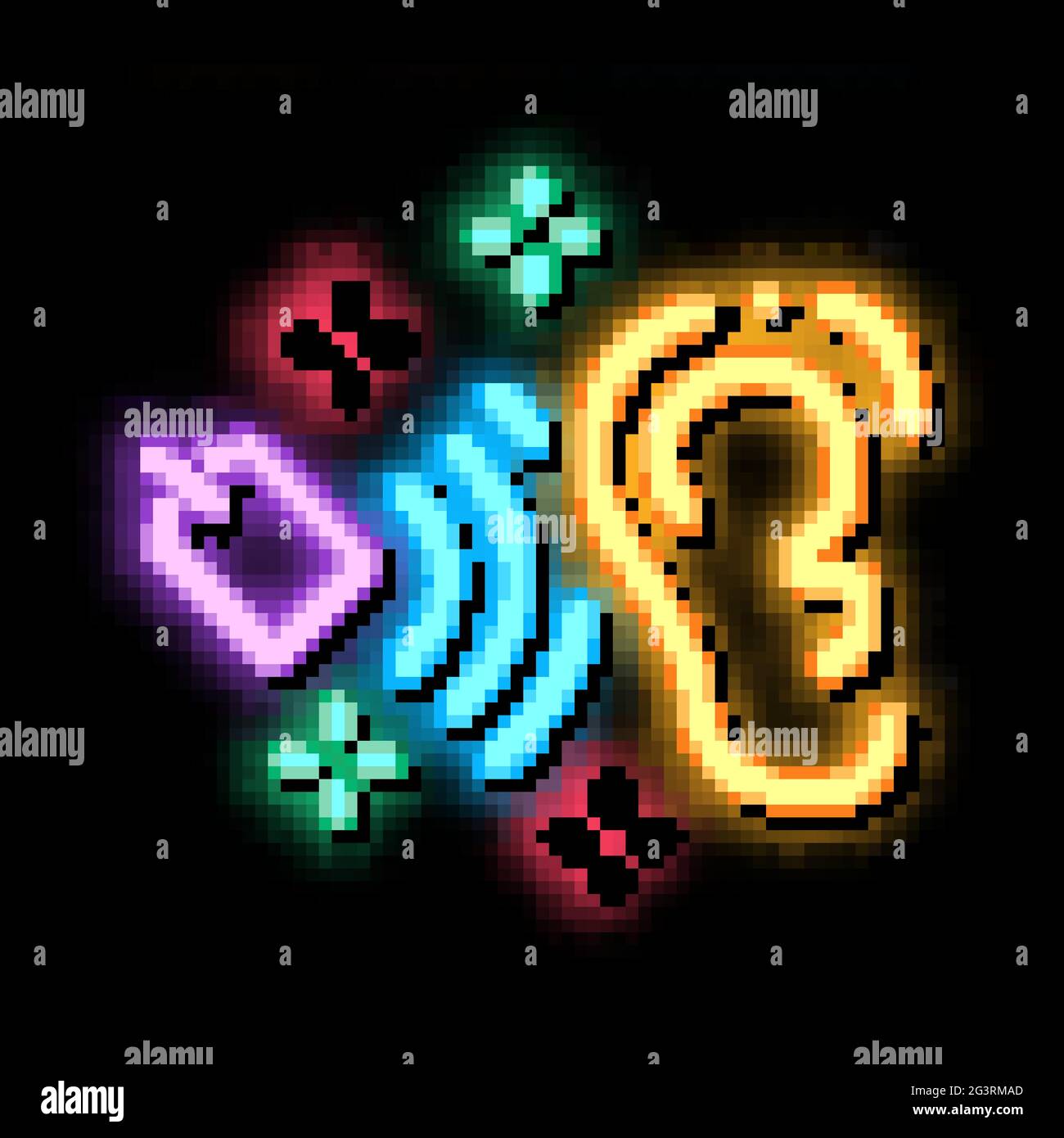 label price in human ear neon glow icon illustration Stock Vector Image ...