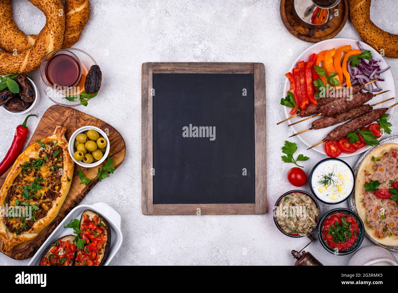 Traditional Turkish or Middle eastern dishes Stock Photo - Alamy