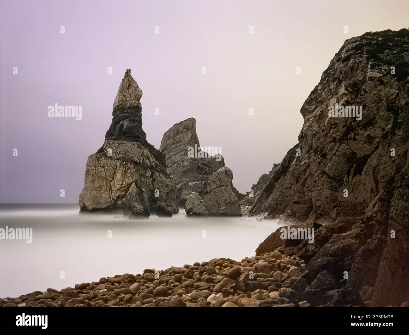 Praia da Ursa at night. Long exposure. Sintra, Cascais, Portugal ...