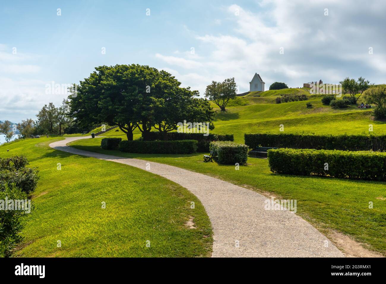 Path in the natural park of Saint Jean de Luz called Parc de Sainte ...