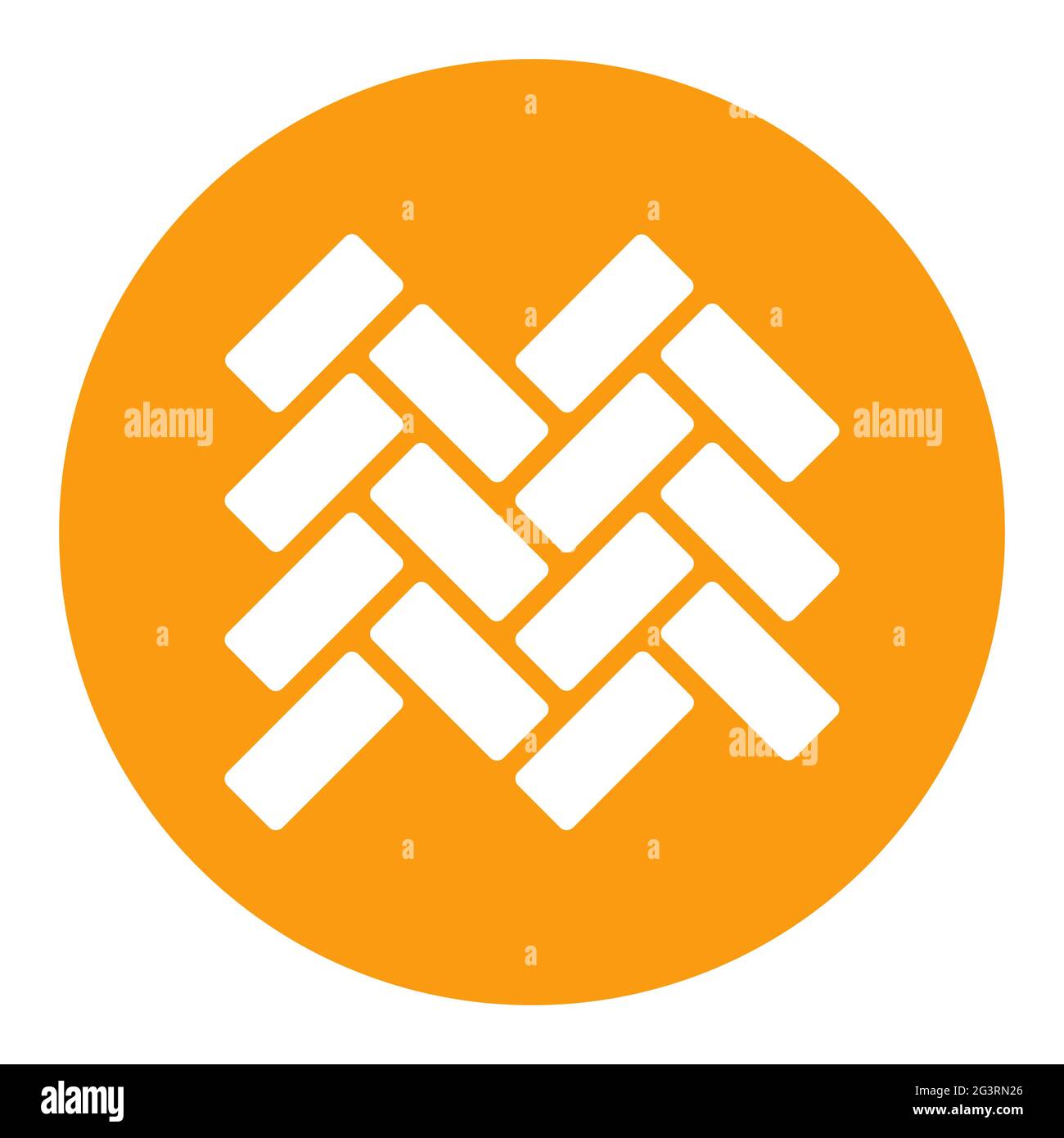 Parquet floor vector white glyph icon. Construction, repair and ...