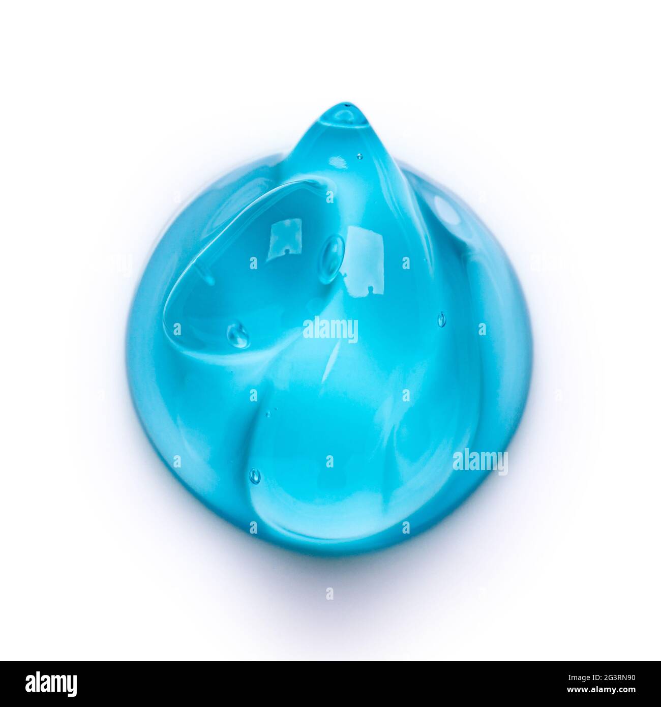 Squeezed cosmetic clear cream gel texture Iisolated on white background ...