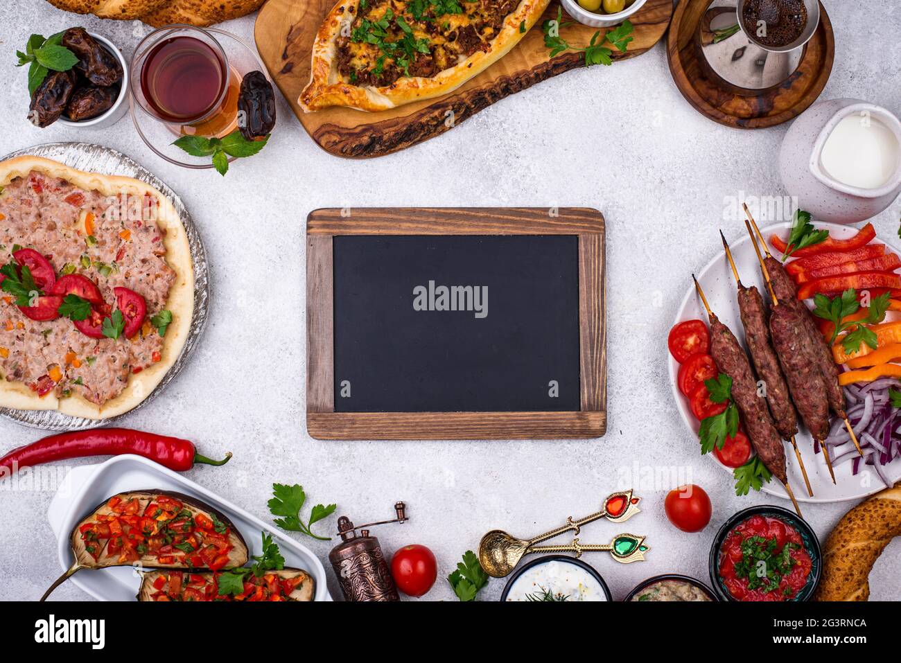 Traditional Turkish or Middle eastern dishes Stock Photo - Alamy