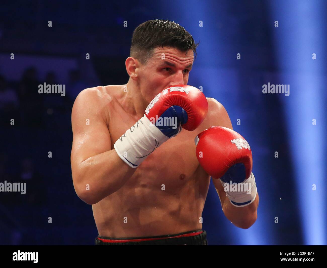 Light heavyweight boxer Robin Krasniqi SES Boxing at the fight on 10.10 ...