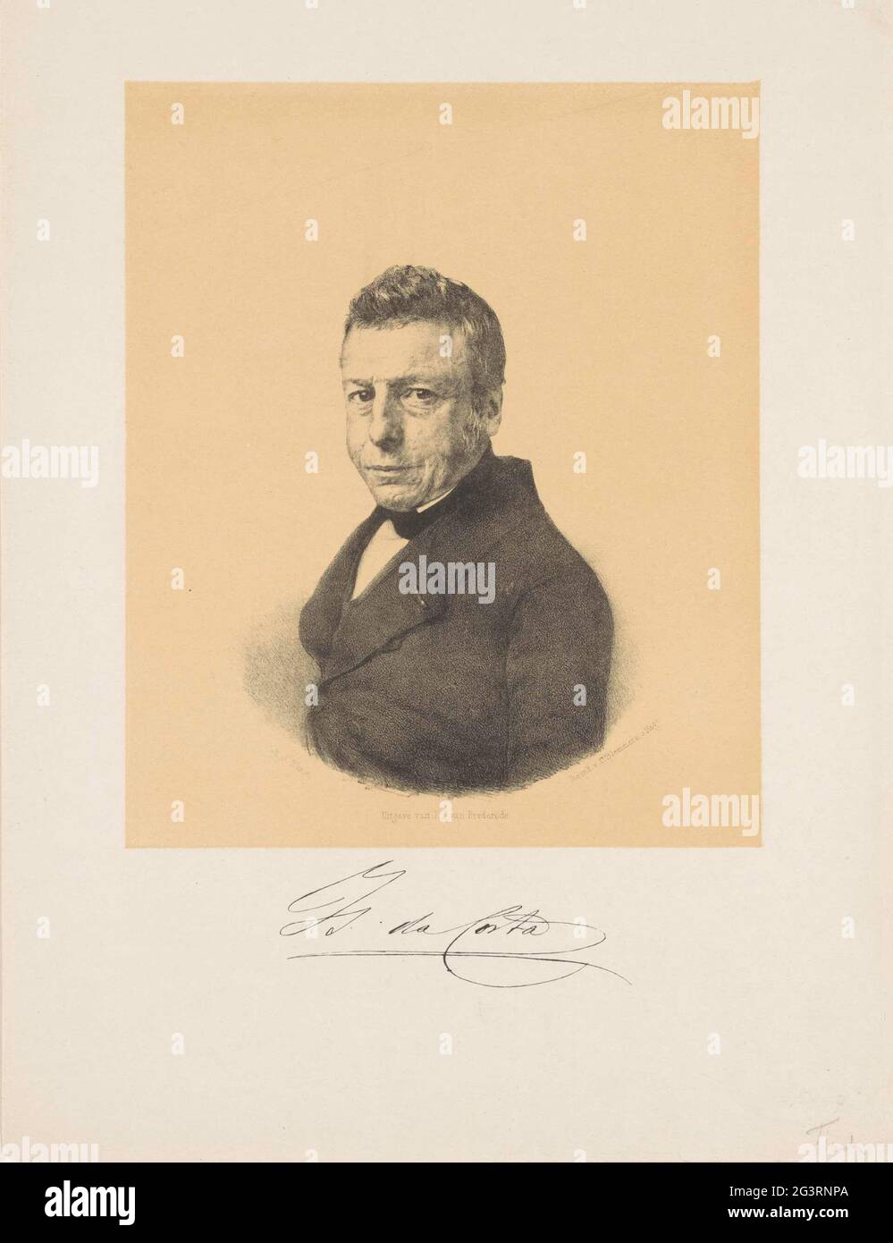 Portrait of Isaac da Costa. The person portrayed is used to the left ...