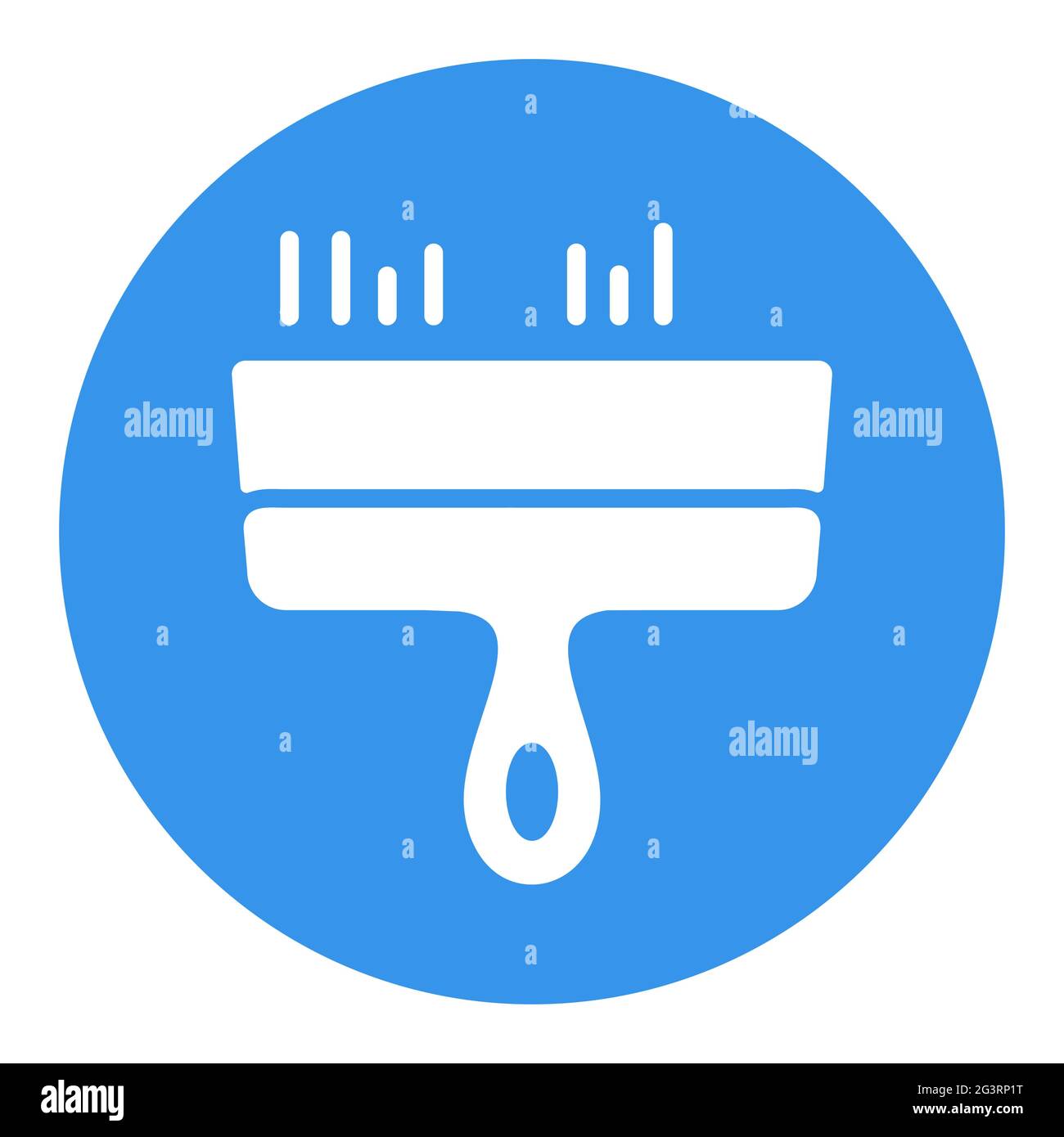 Putty knife tool vector white glyph icon. Construction, repair and ...