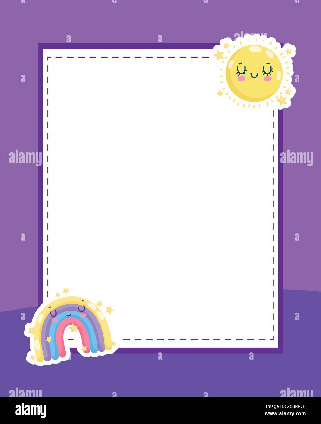 cute sun and rainbow banner Stock Vector Image & Art - Alamy