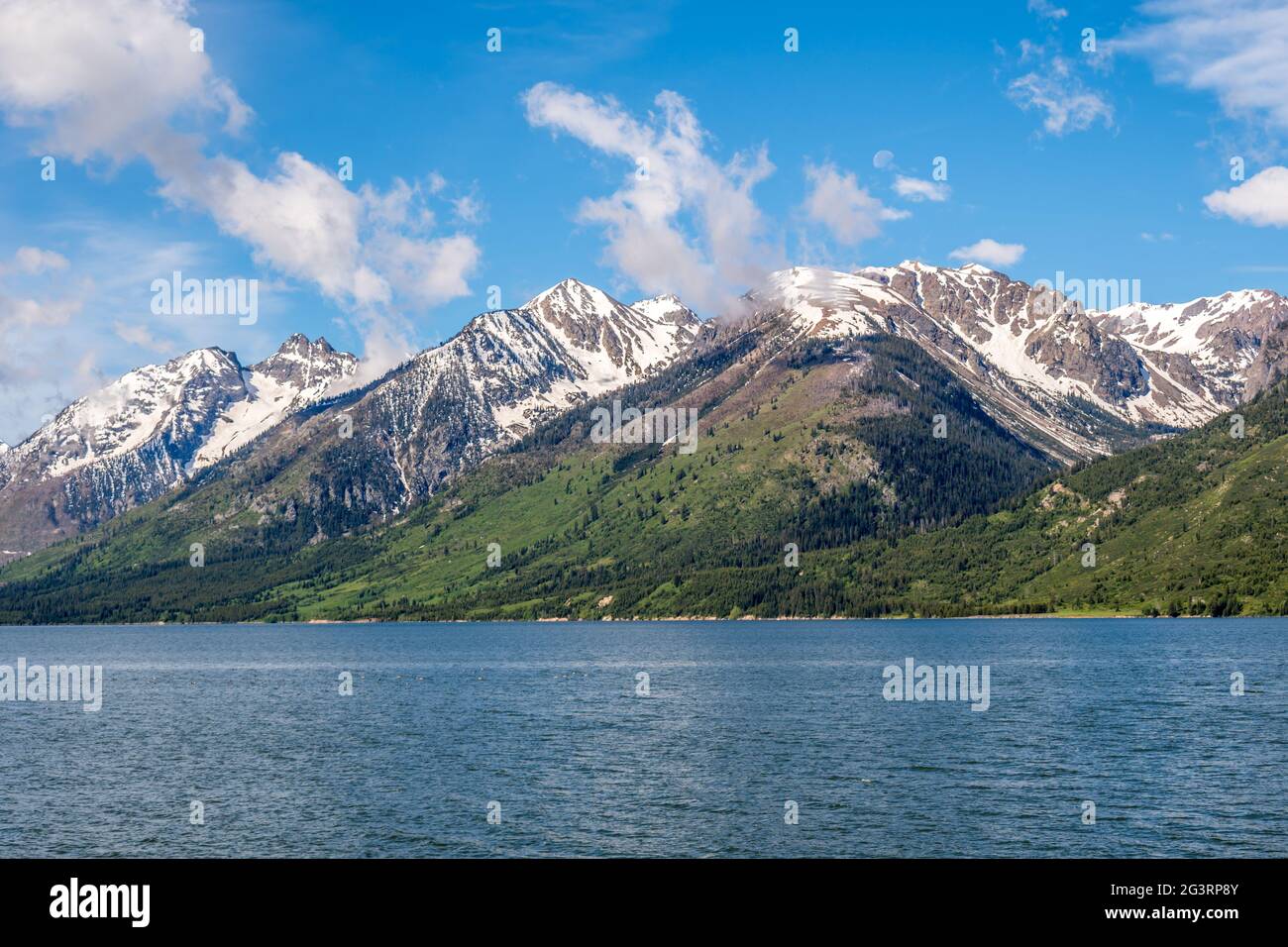 An overlooking view of Grand Tetons NP, Wyoming Stock Photo - Alamy