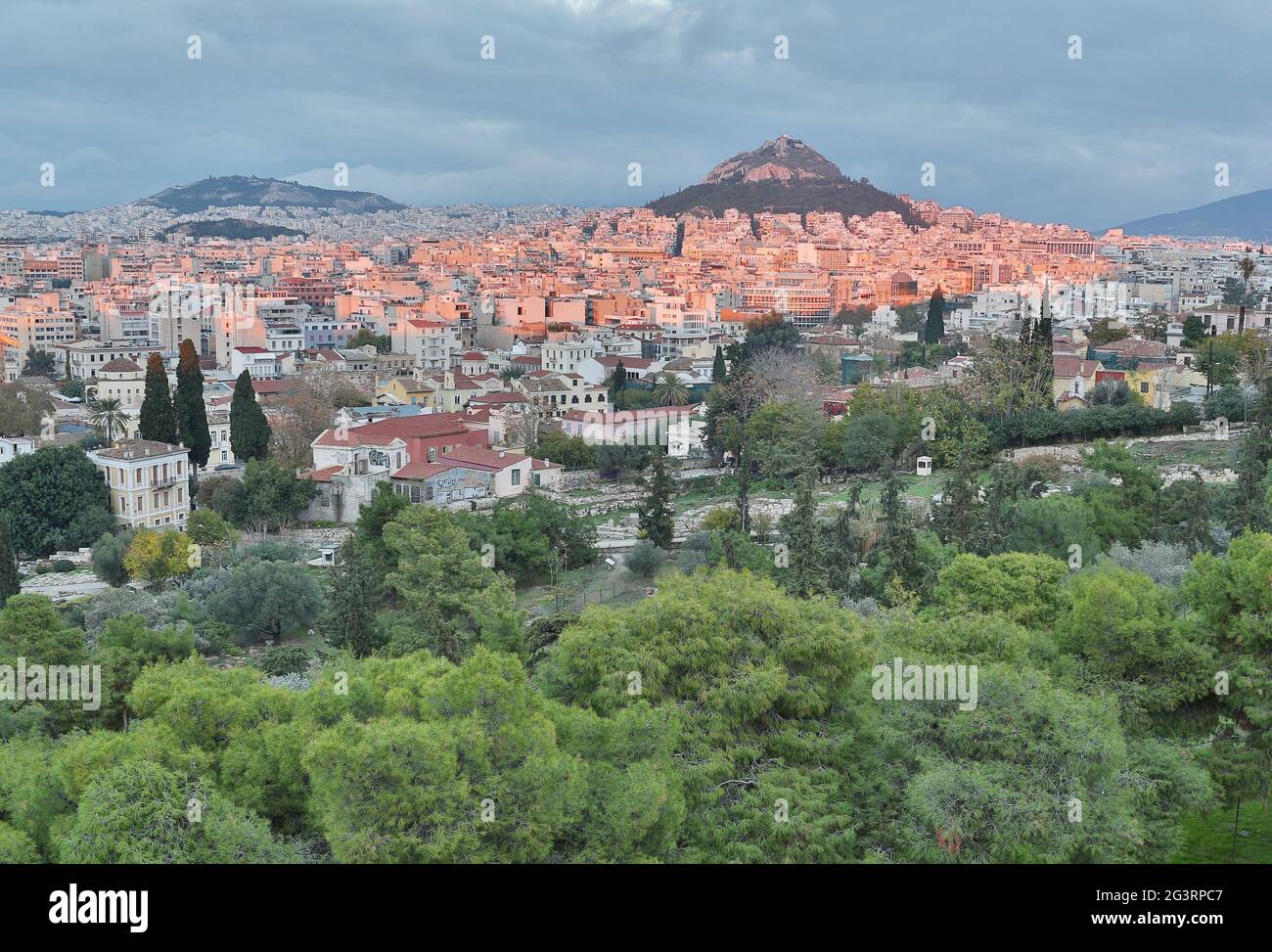Aerial view of Athens, Greece Stock Photo - Alamy