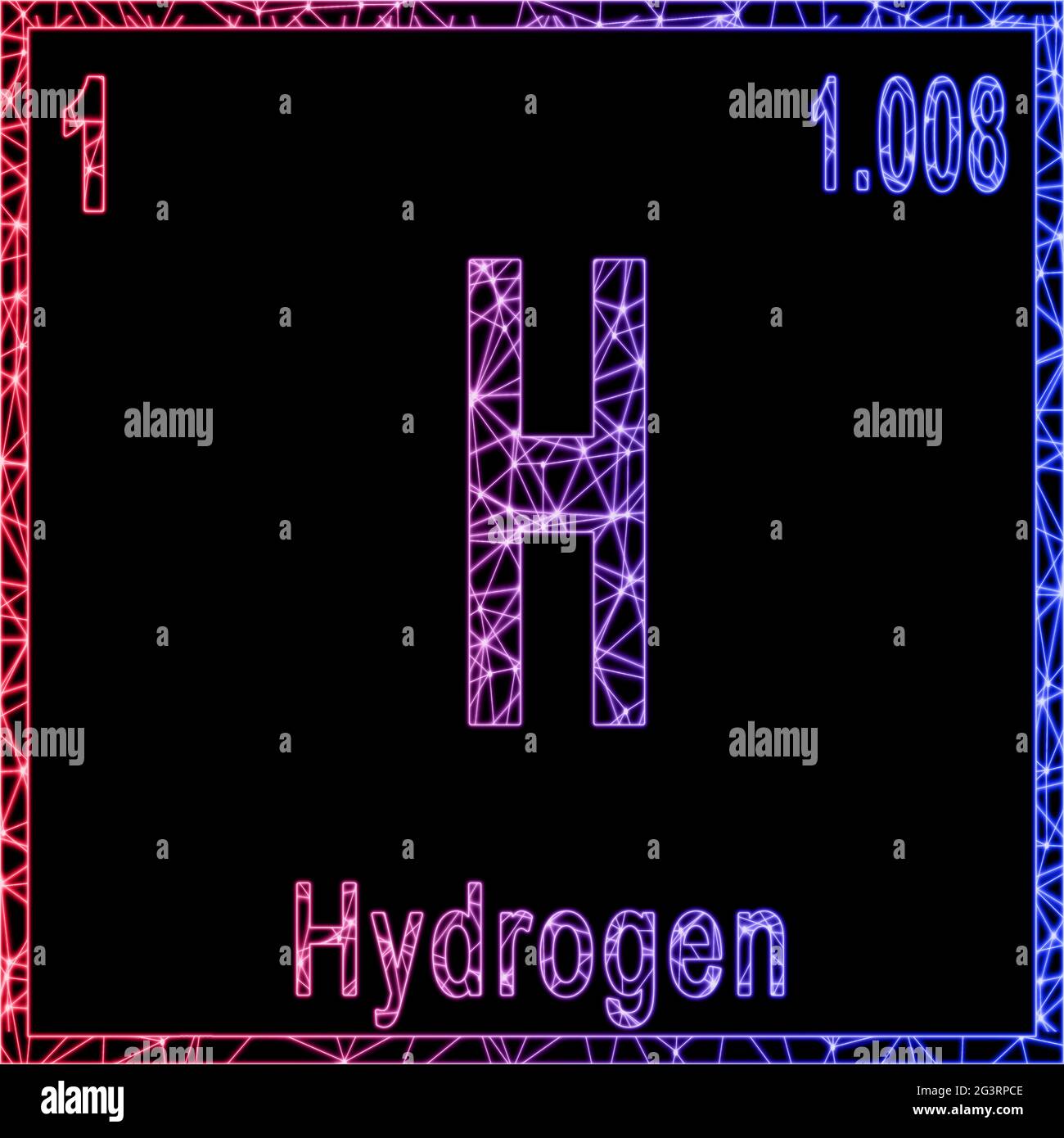 Hydrogen element of the periodic table of the mendeleev system hi-res ...