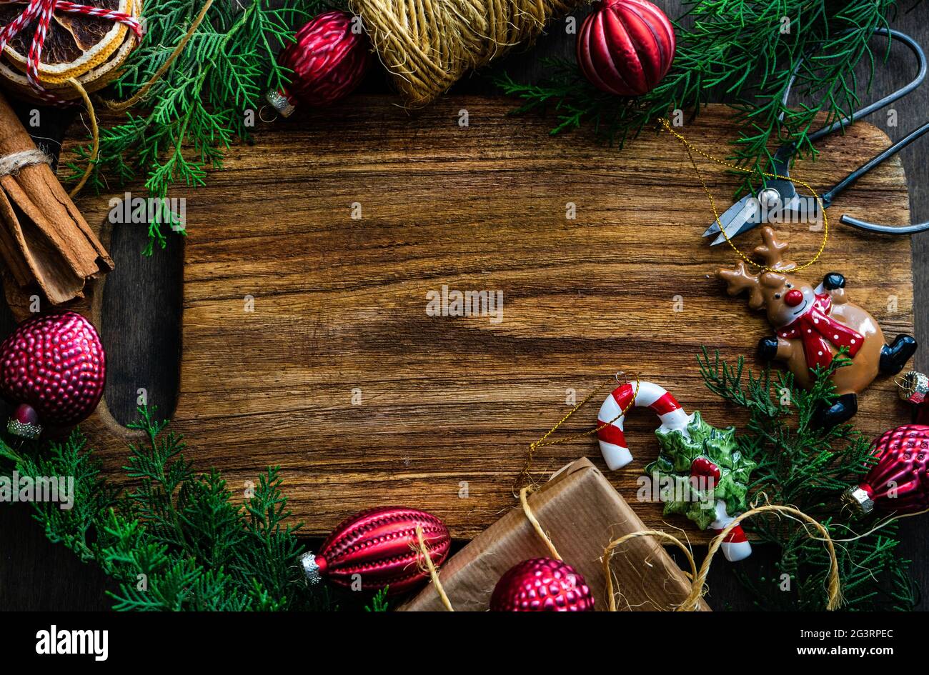 Christmas frame concept Stock Photo - Alamy