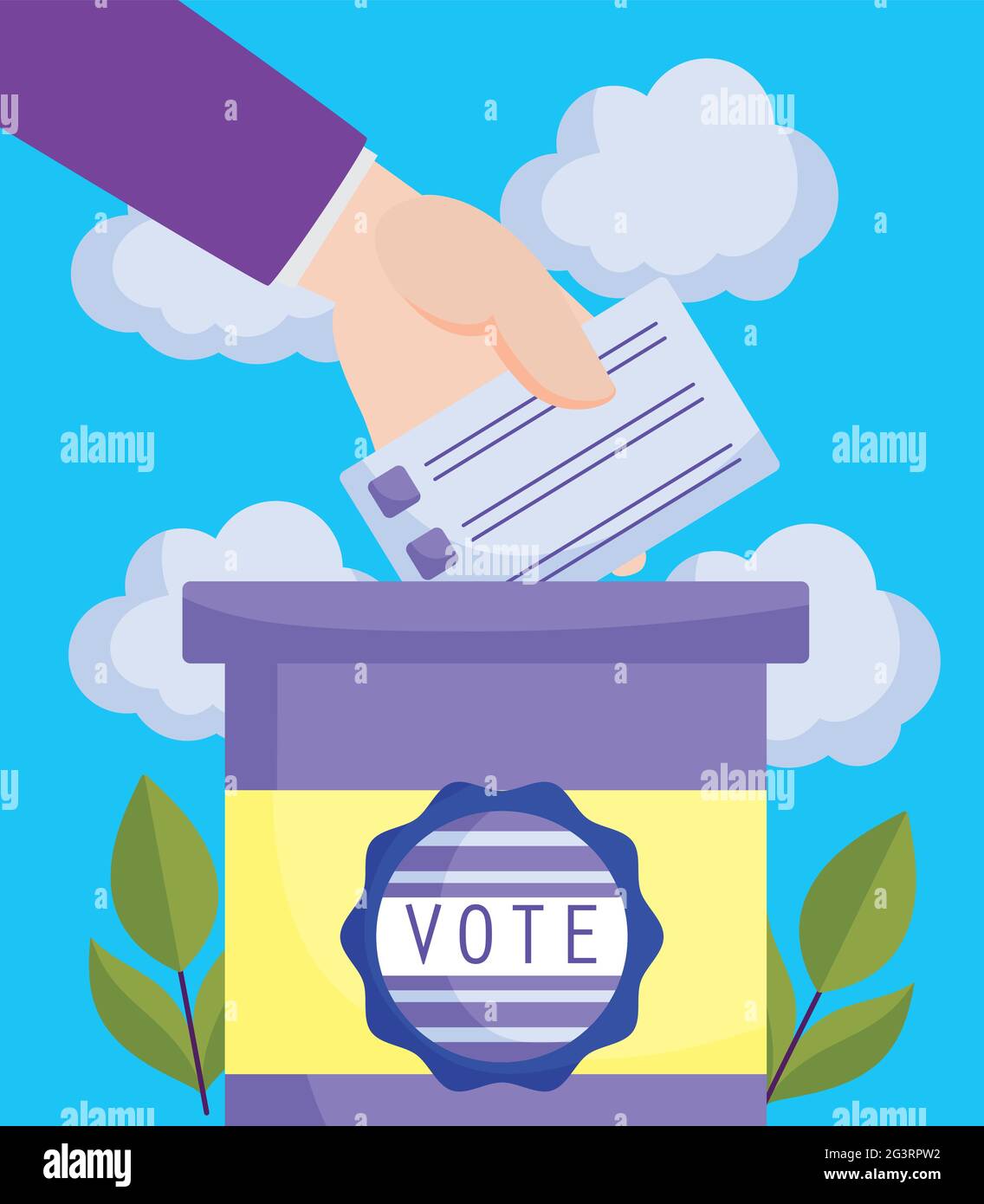 hand inserting ballot paper Stock Vector Image & Art - Alamy