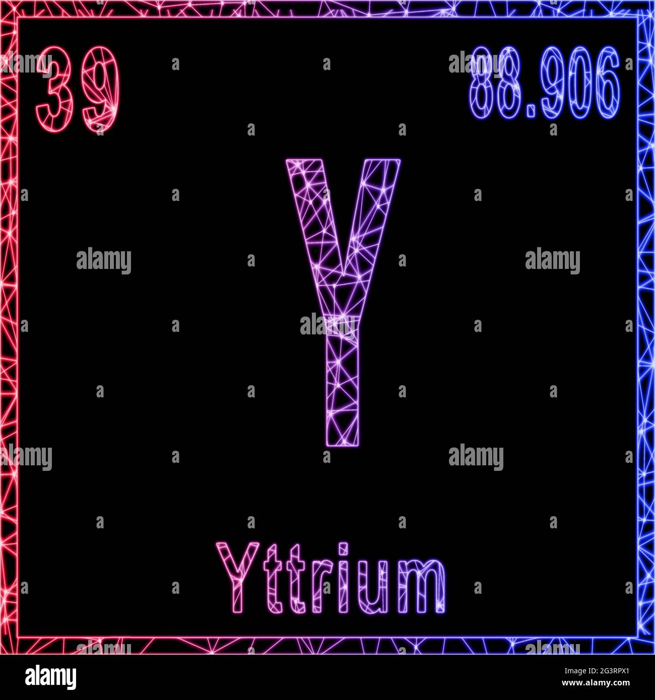 Yttrium chemical element, Sign with atomic number and atomic weight Stock Photo - Alamy