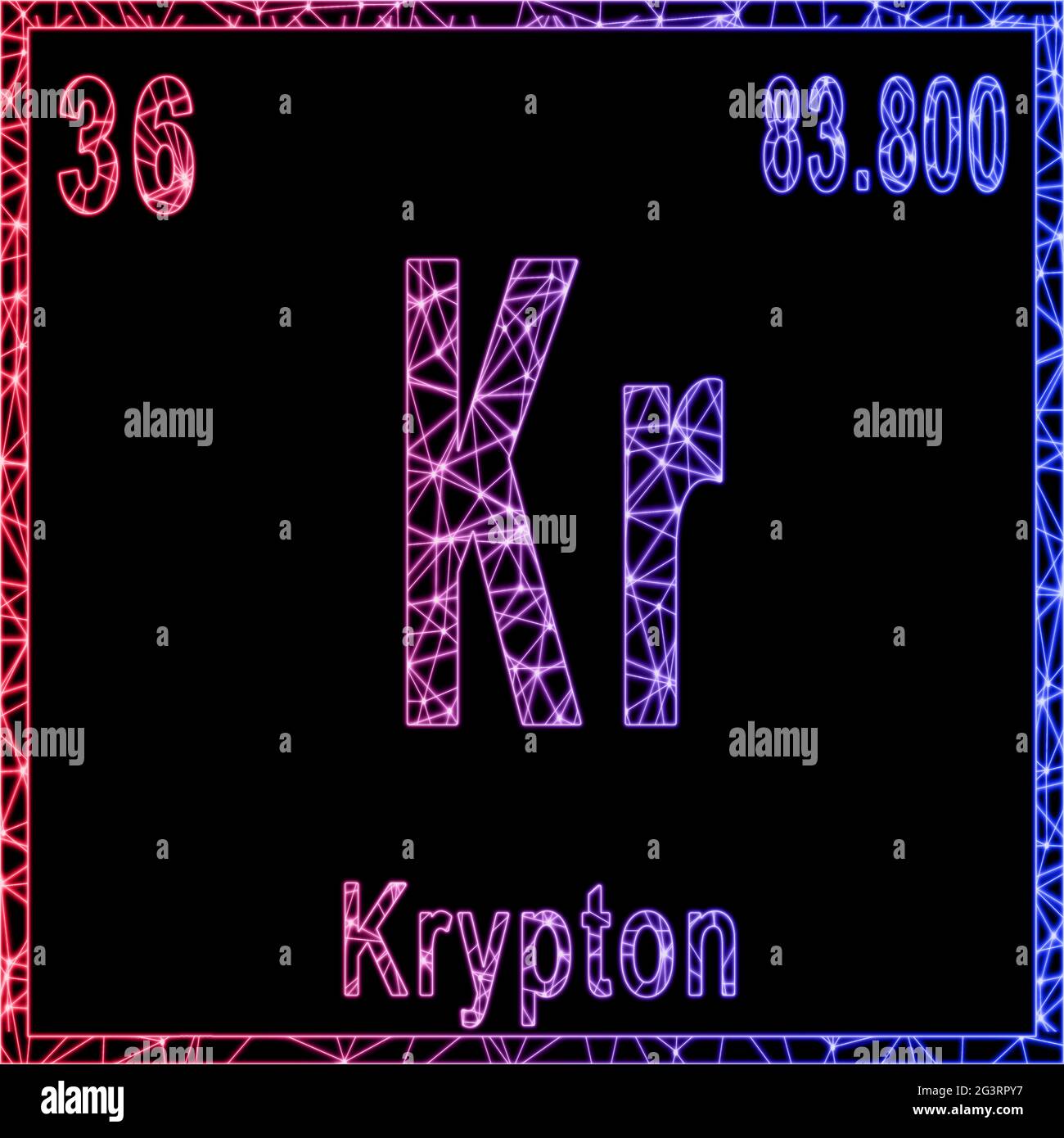 Symbol chemical element krypton hi-res stock photography and images - Alamy