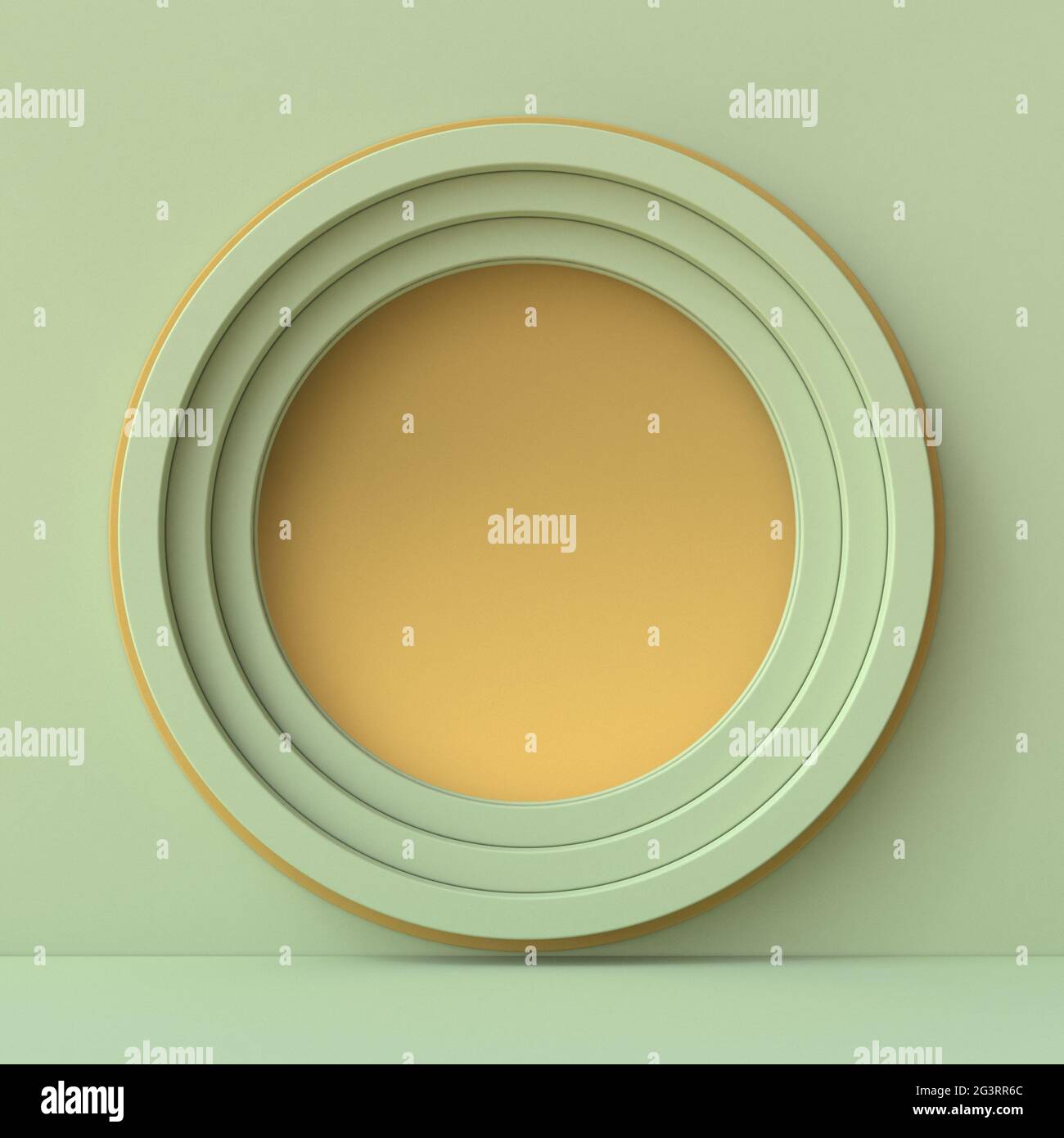Abstract mock up circle frame 3D Stock Photo - Alamy