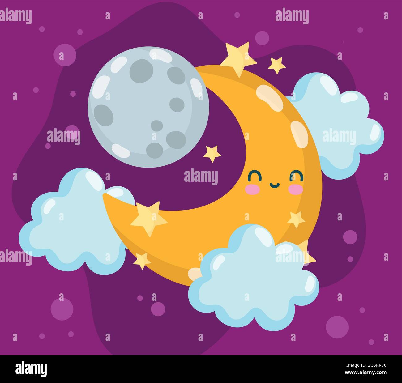 cute half moon Stock Vector Image & Art - Alamy