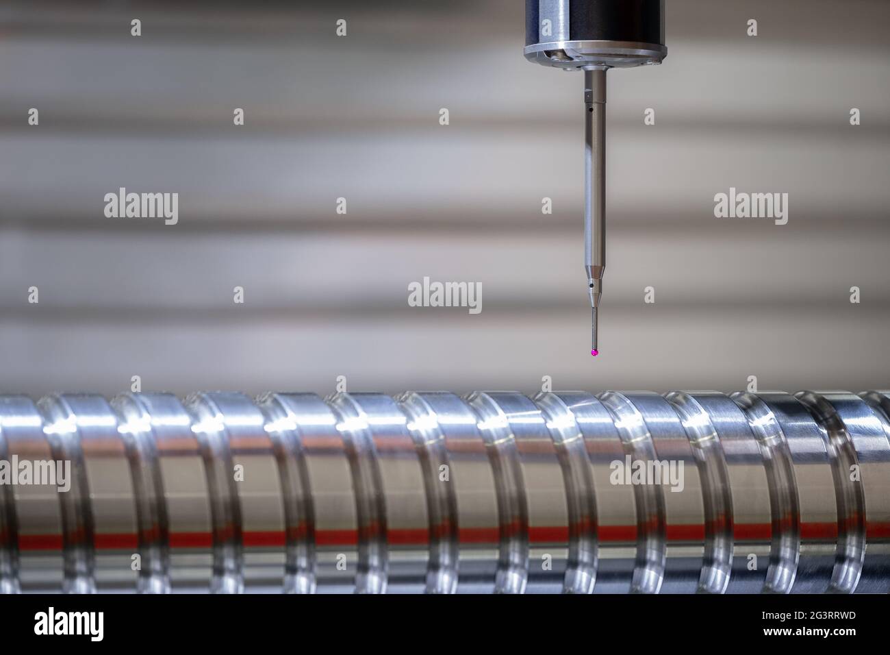 Quality control on milling CNC machine, coordinate measuring machine ...