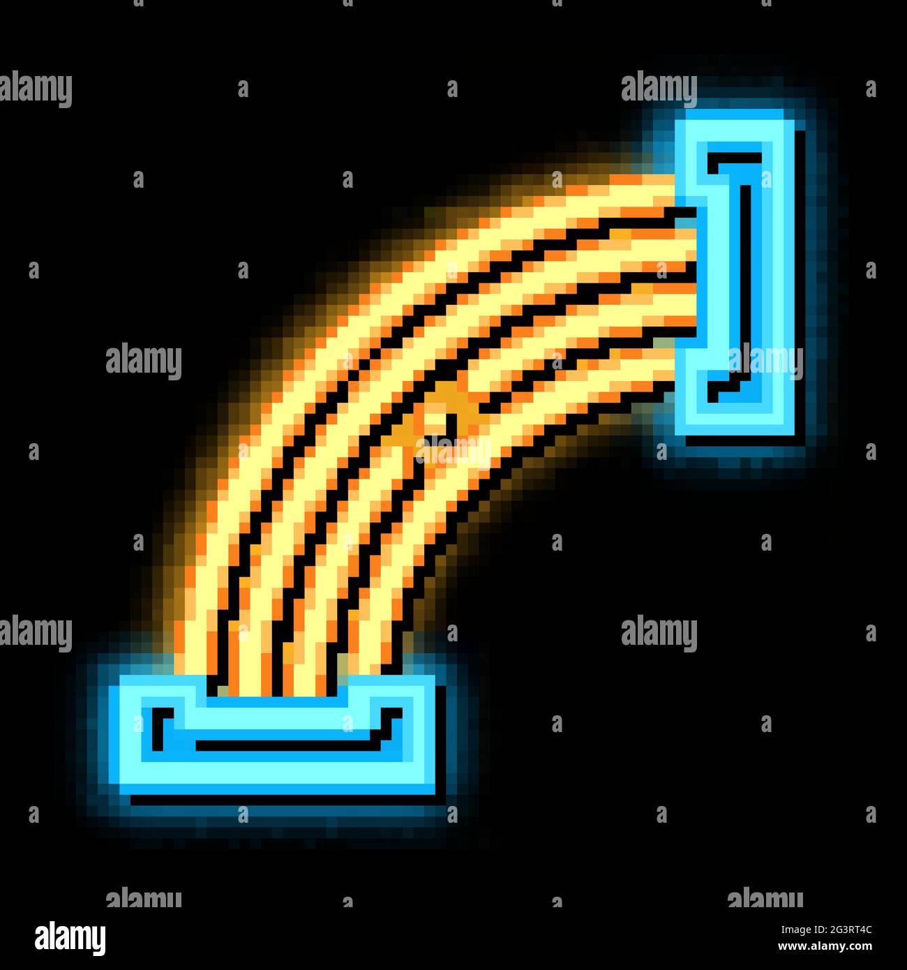 Wood Form Making Machine Neon Glow Icon Illustration Stock Vector Image
