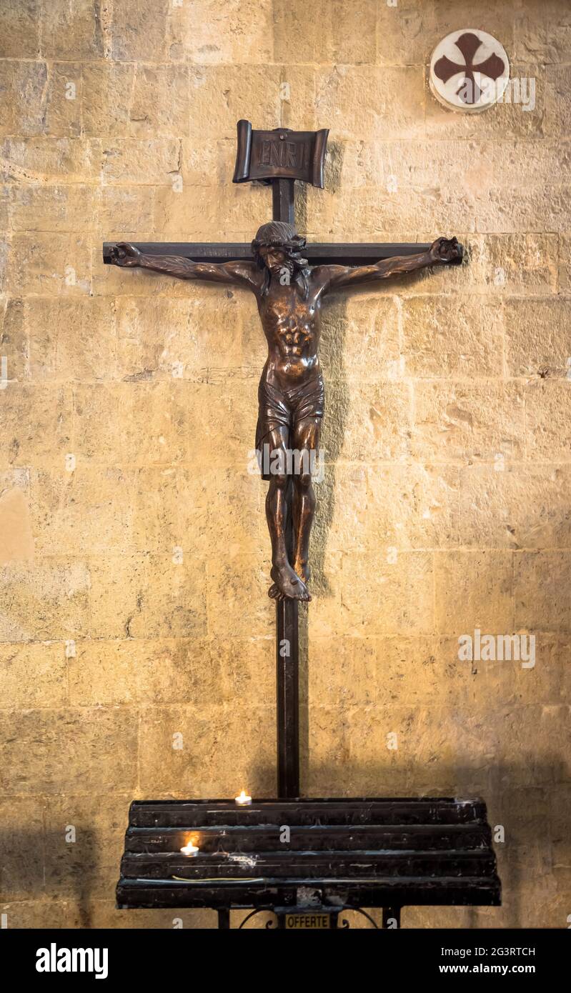 Crucifix with Jesus Christ, Christian symbol of resurrection and ...