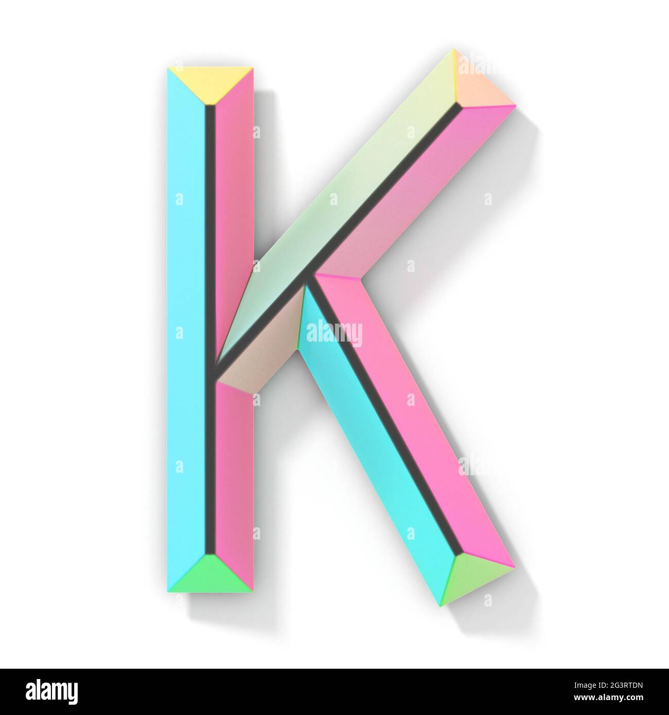 Neon 3d font letter Cut Out Stock Images & Pictures - Alamy
