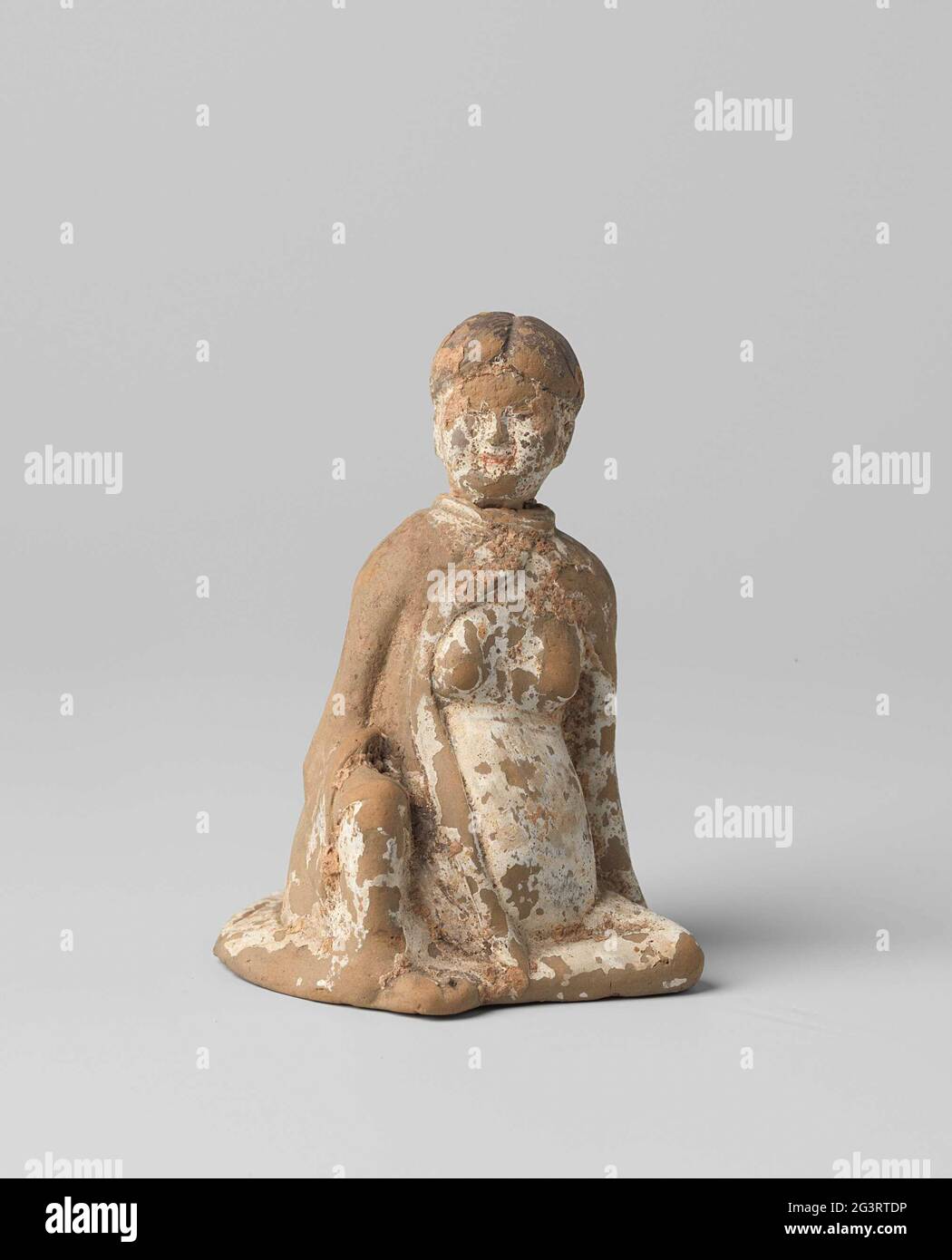 Funeral Figure of a Pregnant Lady. Graffigure of pottery, with remains ...