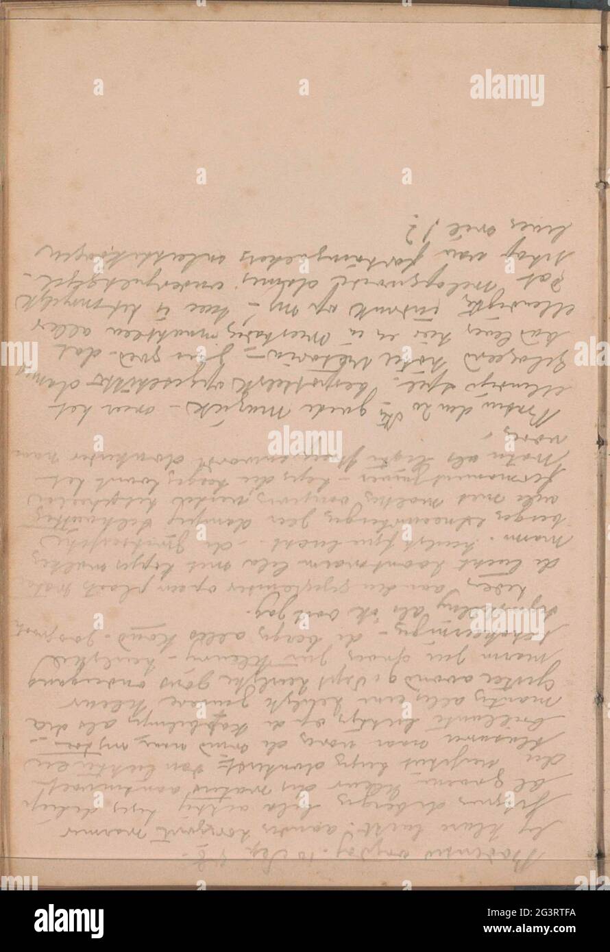 Notes about Lake Constance. Leaf 45 Verso from a sketchbook with 47 ...