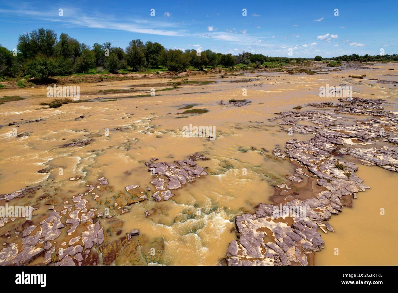 Fish river in rainy season southwesterly of Kalkrand, near road C21 ...