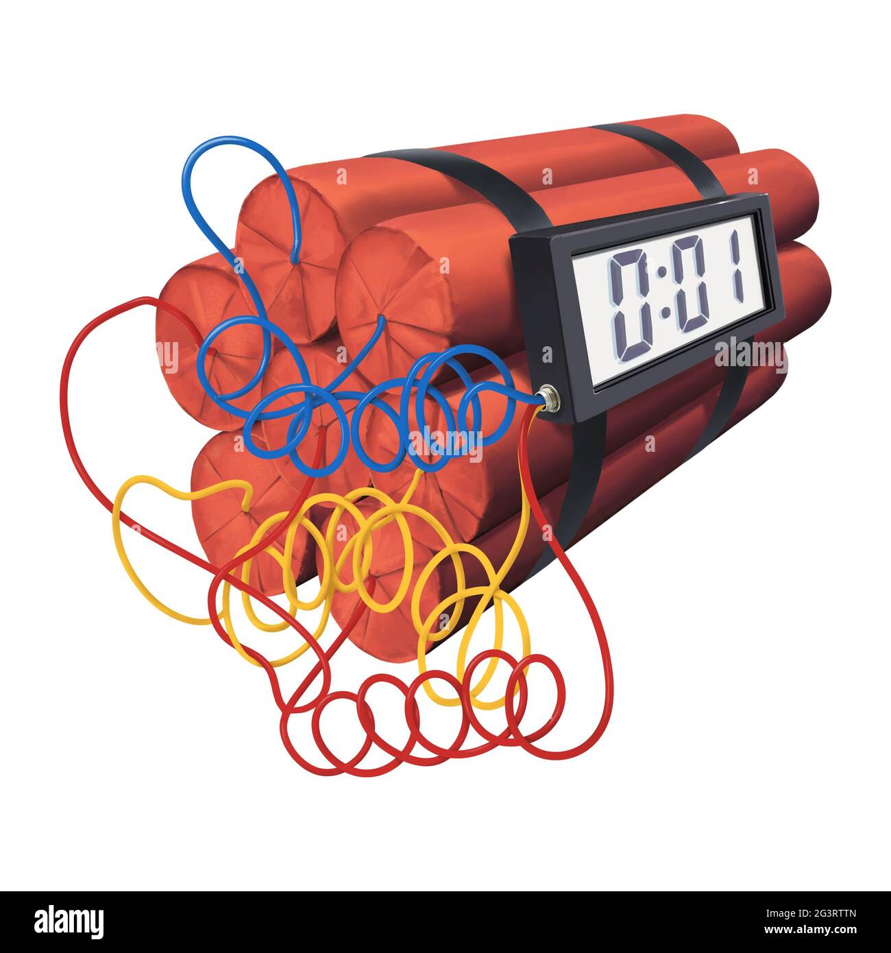 Bomb with time device Stock Photo - Alamy