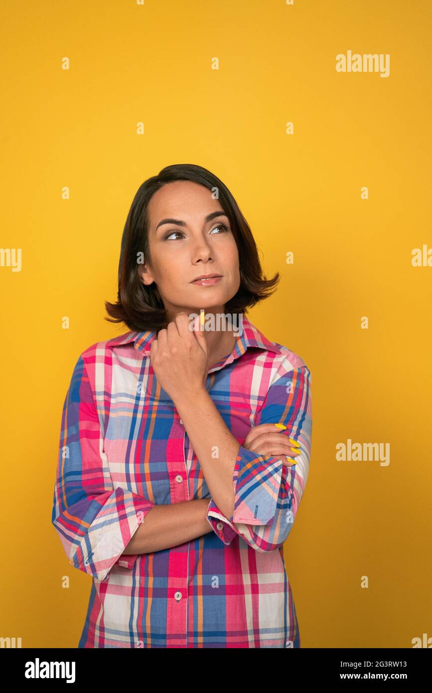 Woman Looking Straight Up