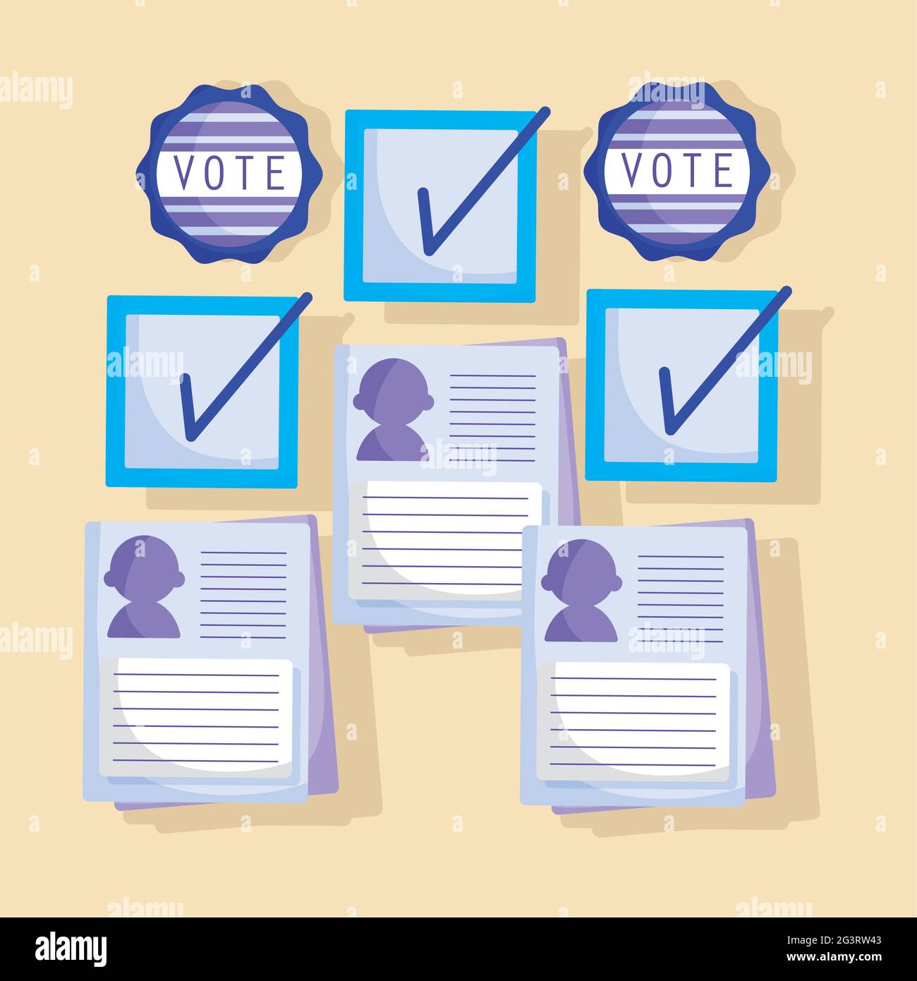 vote form with candidates Stock Vector Image & Art - Alamy