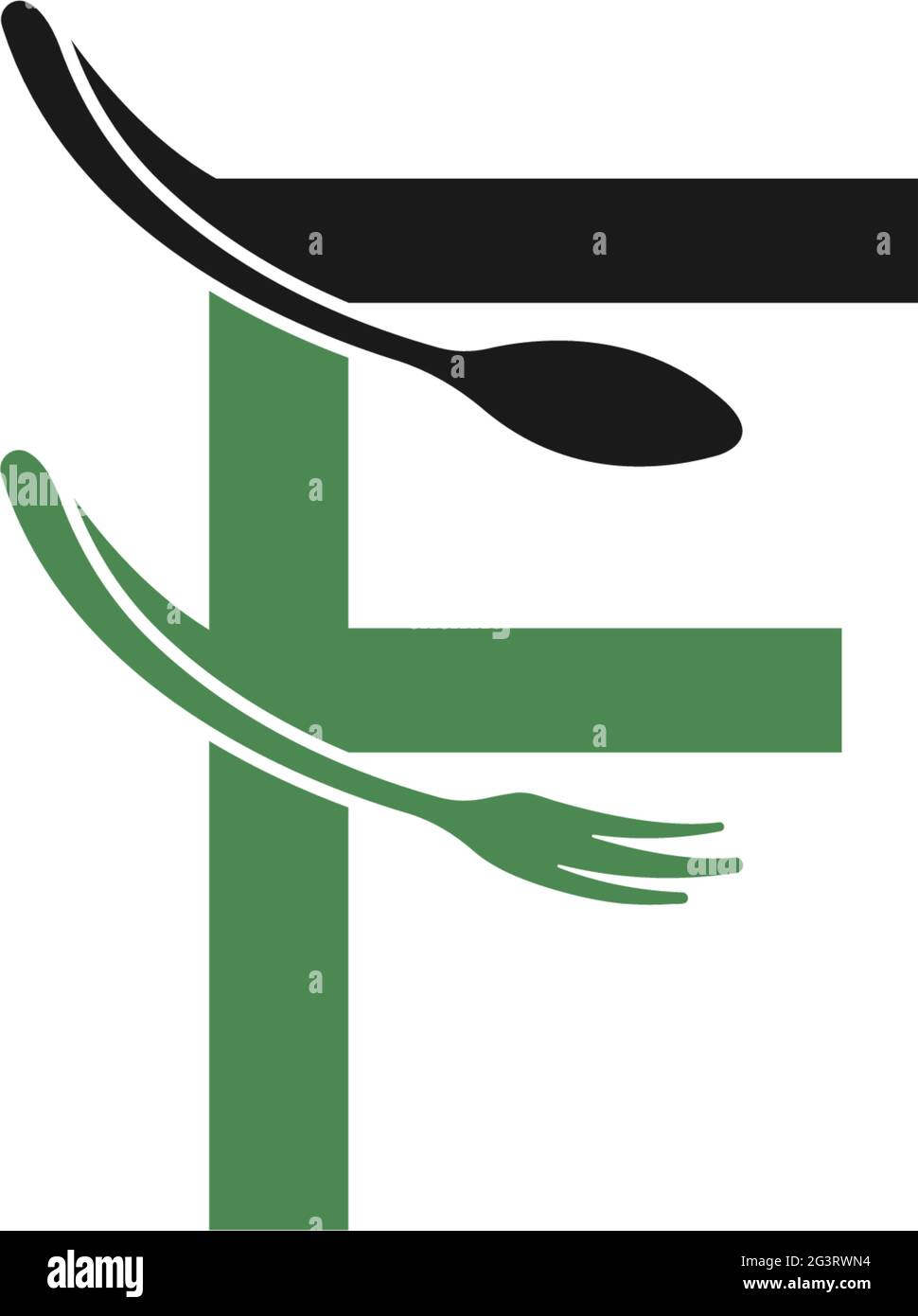 Letter F with fork and spoon logo icon design vector illustration Stock ...