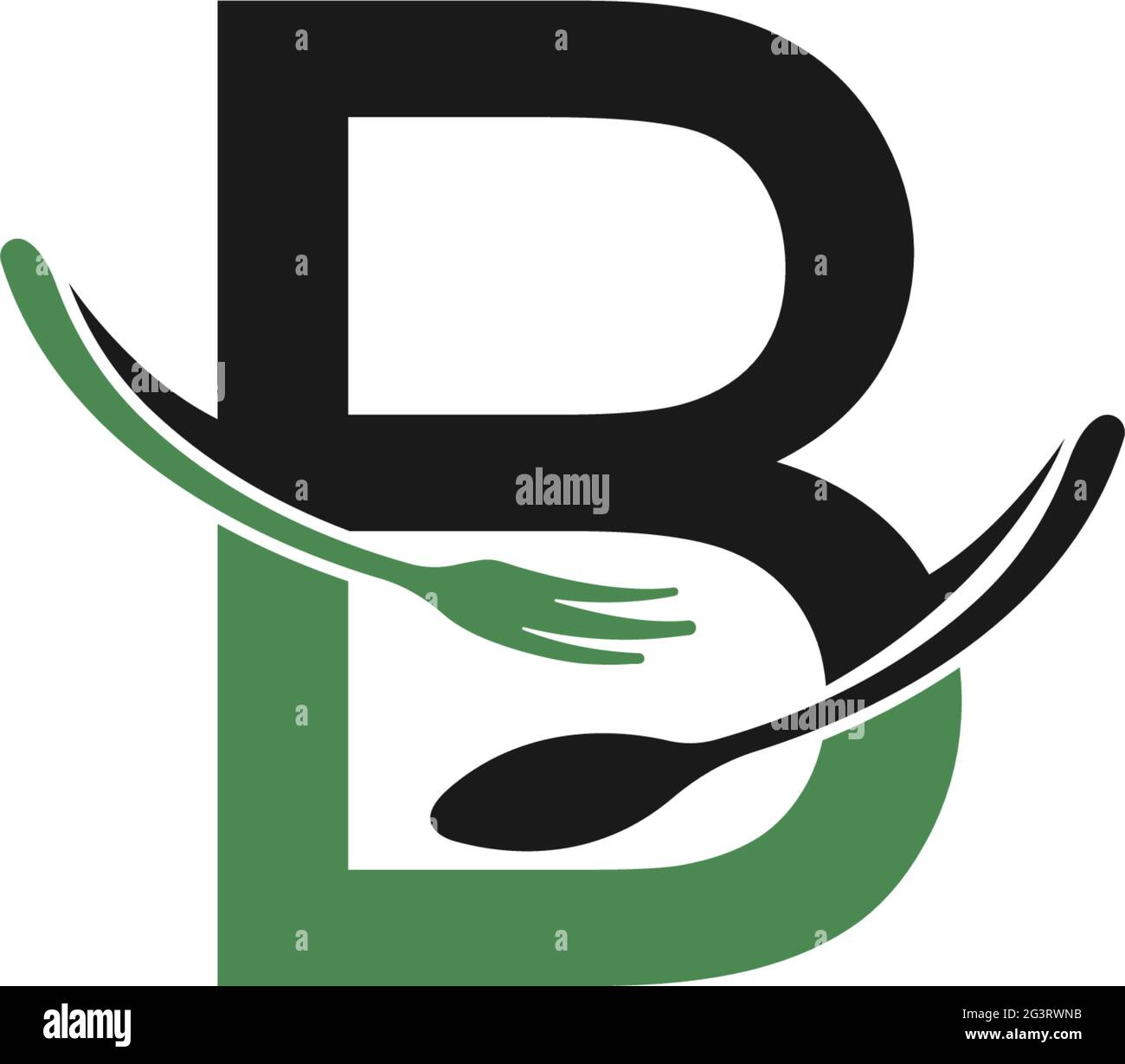 Letter B with fork and spoon logo icon design vector illustration Stock ...