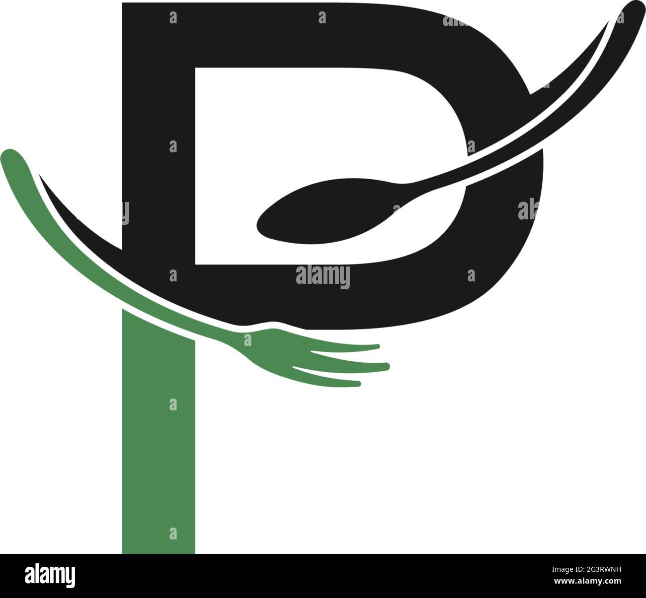 Letter P with fork and spoon logo icon design vector illustration Stock ...