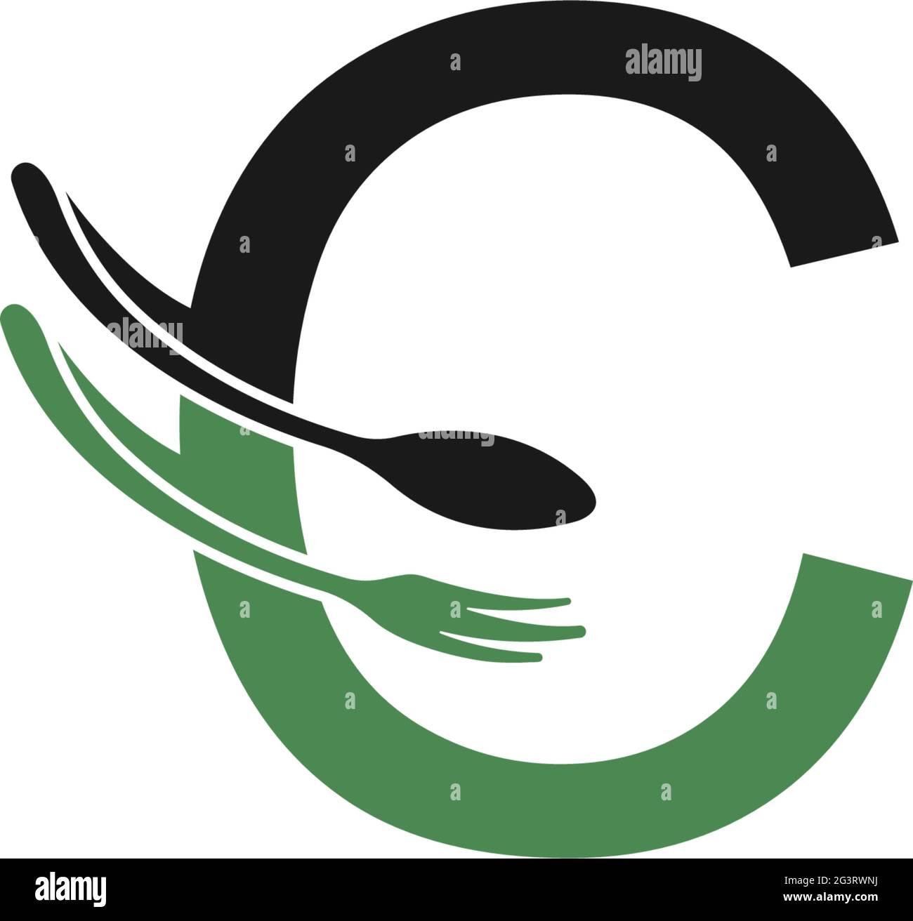 Letter C with fork and spoon logo icon design vector illustration Stock ...