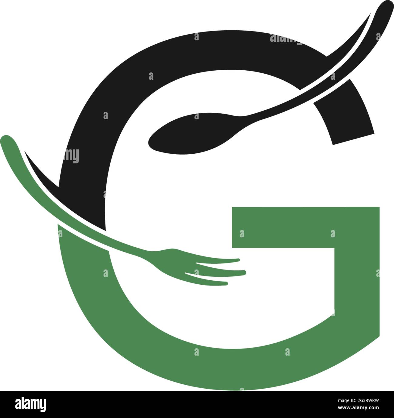 Letter G with fork and spoon logo icon design vector illustration Stock ...