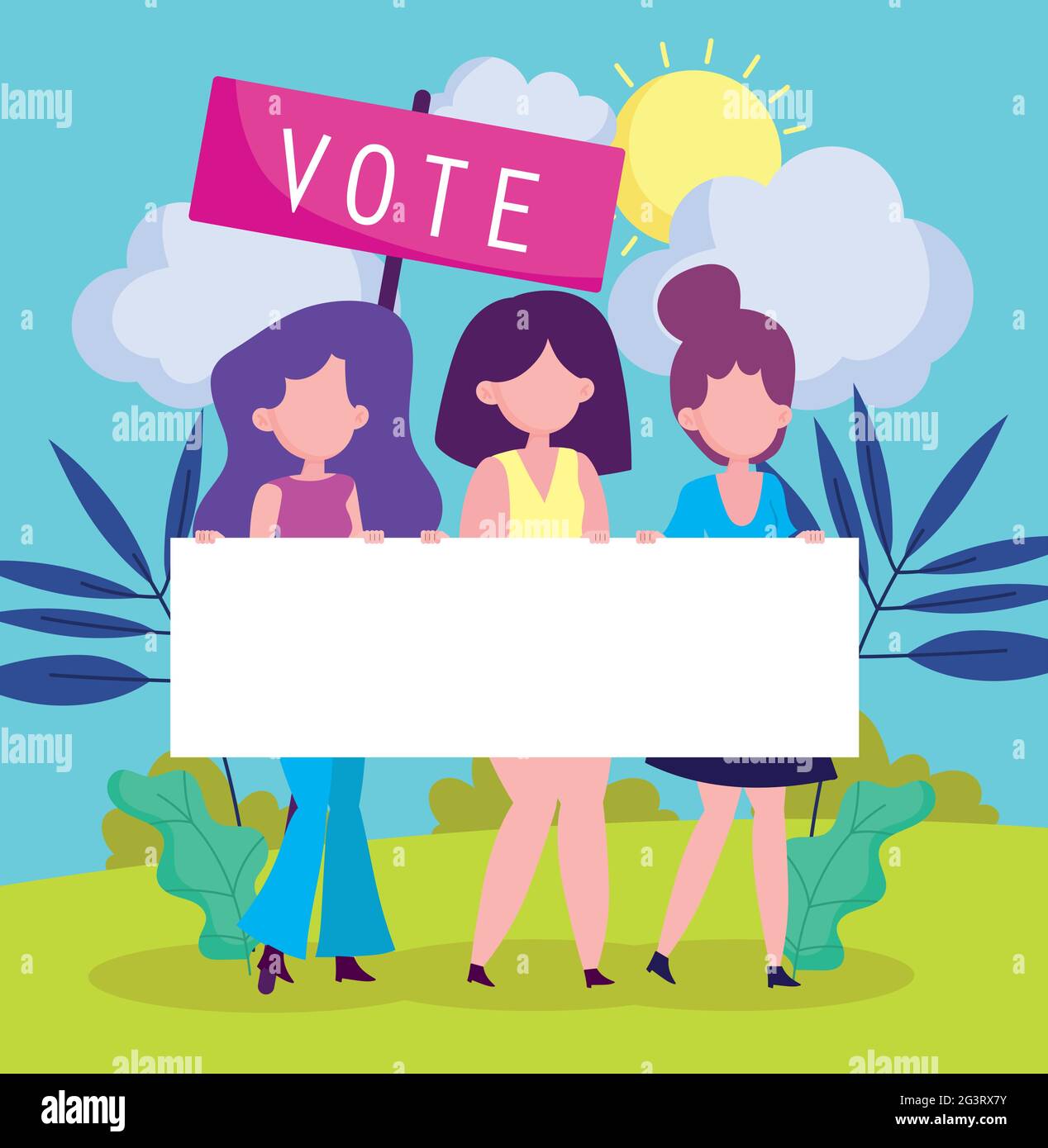 Suffrage banner Stock Vector Images - Alamy