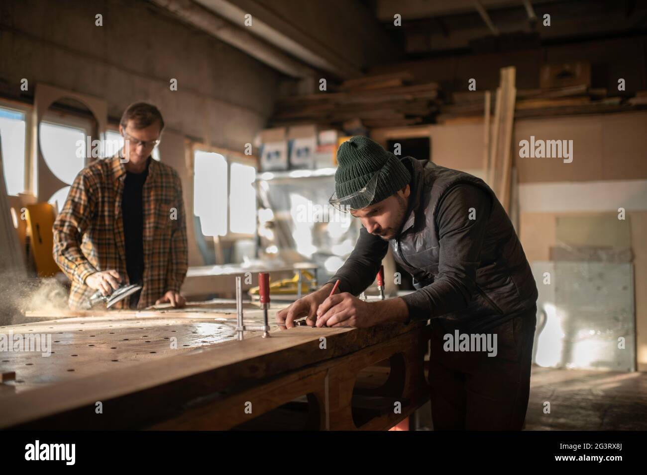 Carpentry work together hi-res stock photography and images - Alamy