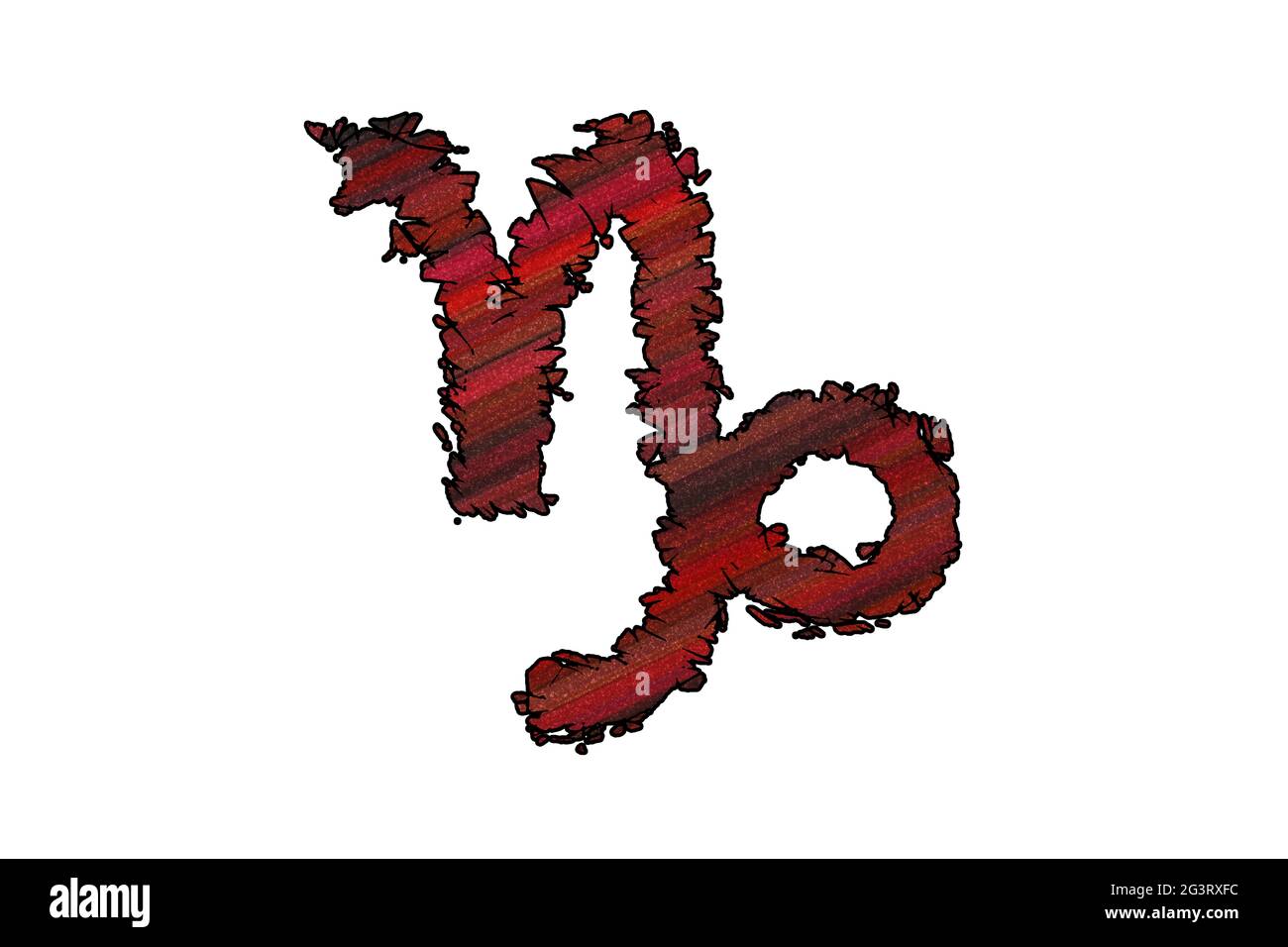 Capricorn zodiac sign, Goat horoscope symbol, with clipping path Stock ...