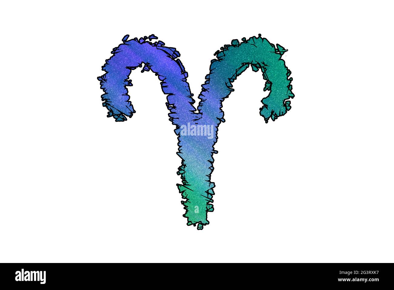 Aries zodiac sign, Ram horoscope symbol, with clipping path Stock Photo ...