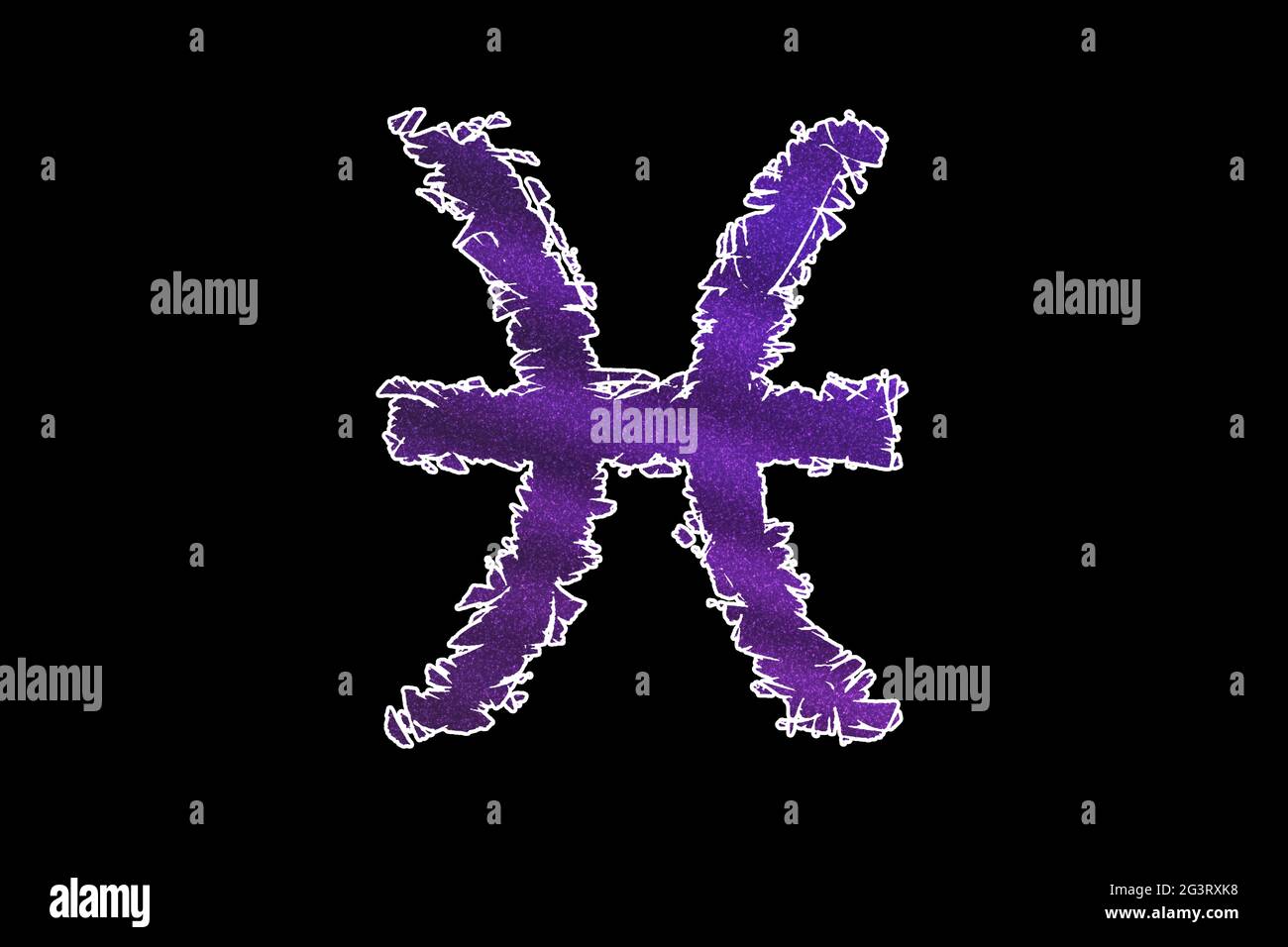 Pisces zodiac sign, Fish horoscope symbol, with clipping path Stock ...