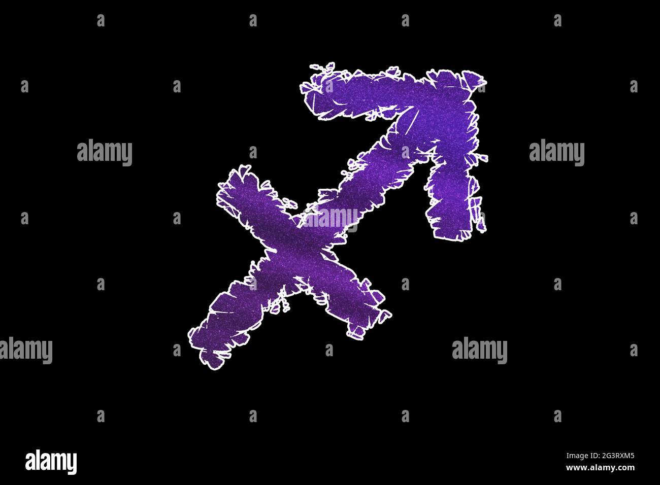 Sagittarius zodiac sign, Archer horoscope symbol, with clipping path ...