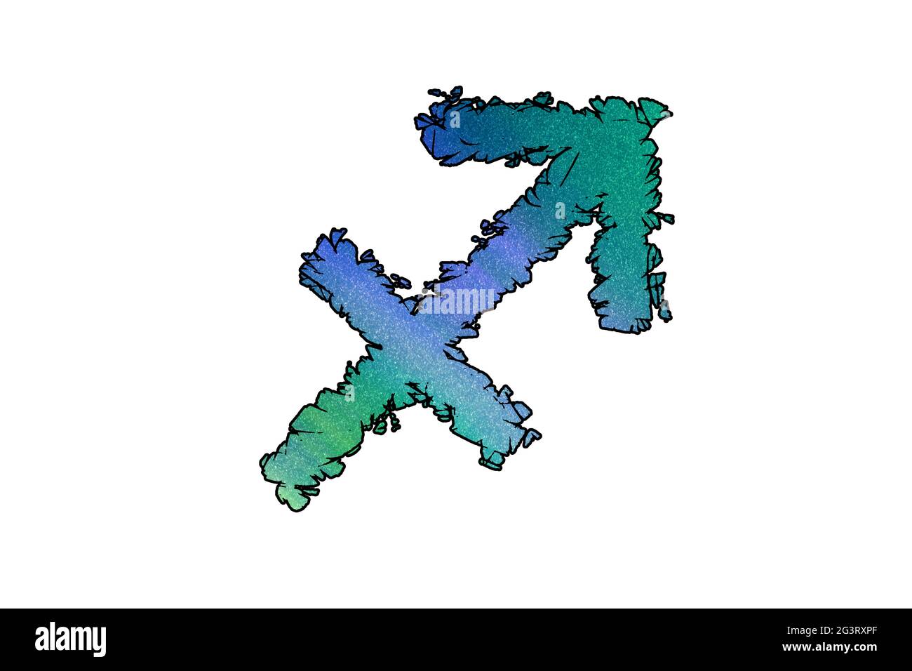 Sagittarius zodiac sign, Archer horoscope symbol, with clipping path ...