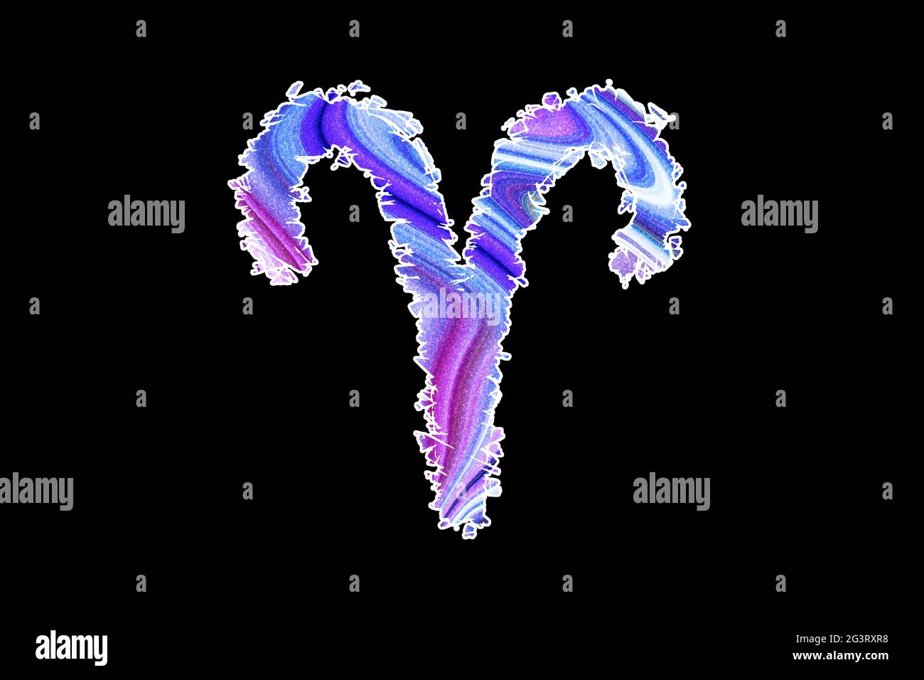 Aries zodiac sign, Ram horoscope symbol, with clipping path Stock Photo ...