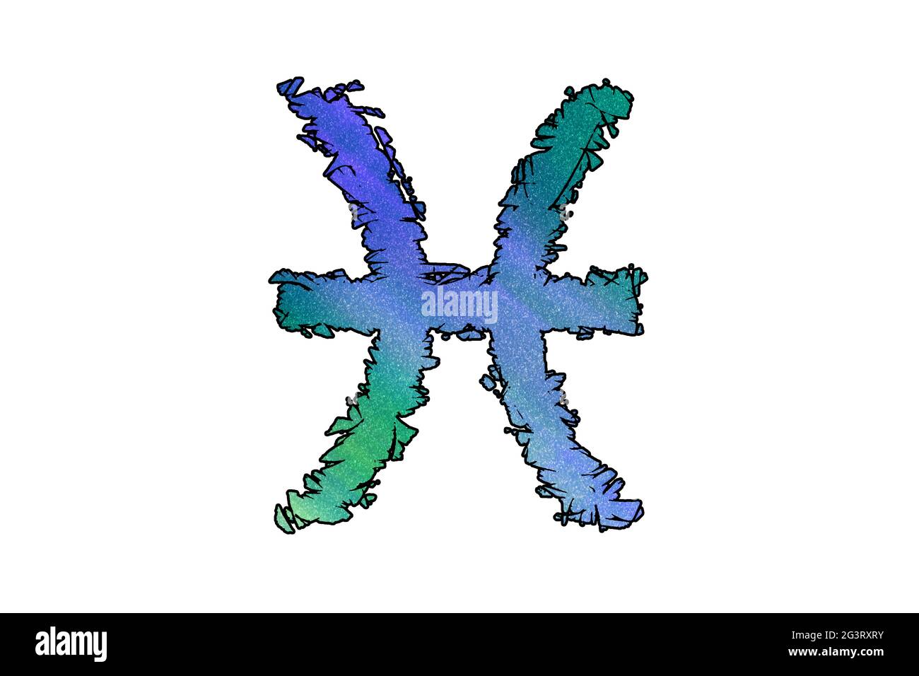 Pisces zodiac sign, Fish horoscope symbol, with clipping path Stock ...