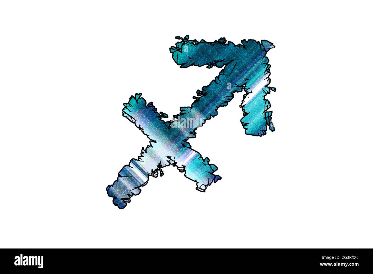 Sagittarius zodiac sign, Archer horoscope symbol, with clipping path ...