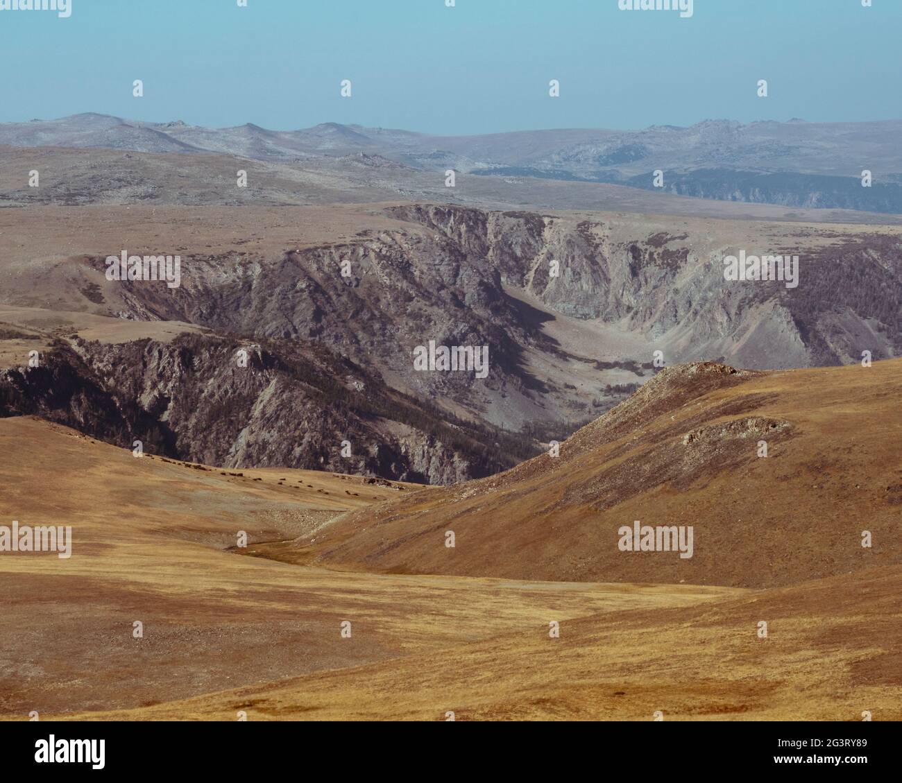 landscape of high alpine desert and mountain peaks Stock Photo - Alamy