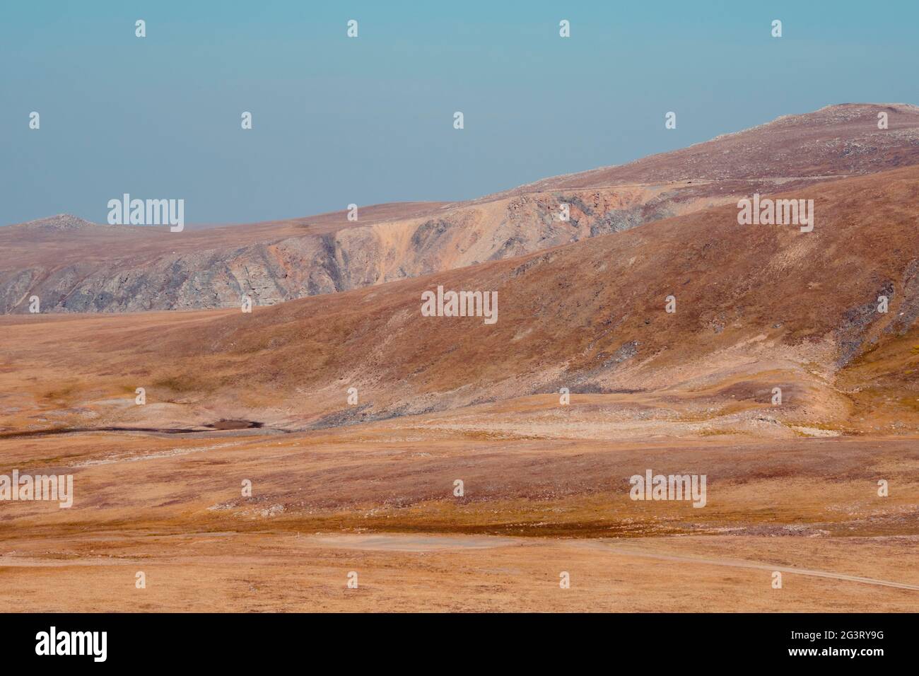 High alpine desert in mountains of Montana with small lakes Stock Photo ...