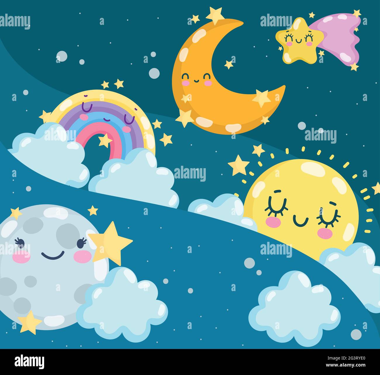 cute weather cartoon Stock Vector Image & Art - Alamy