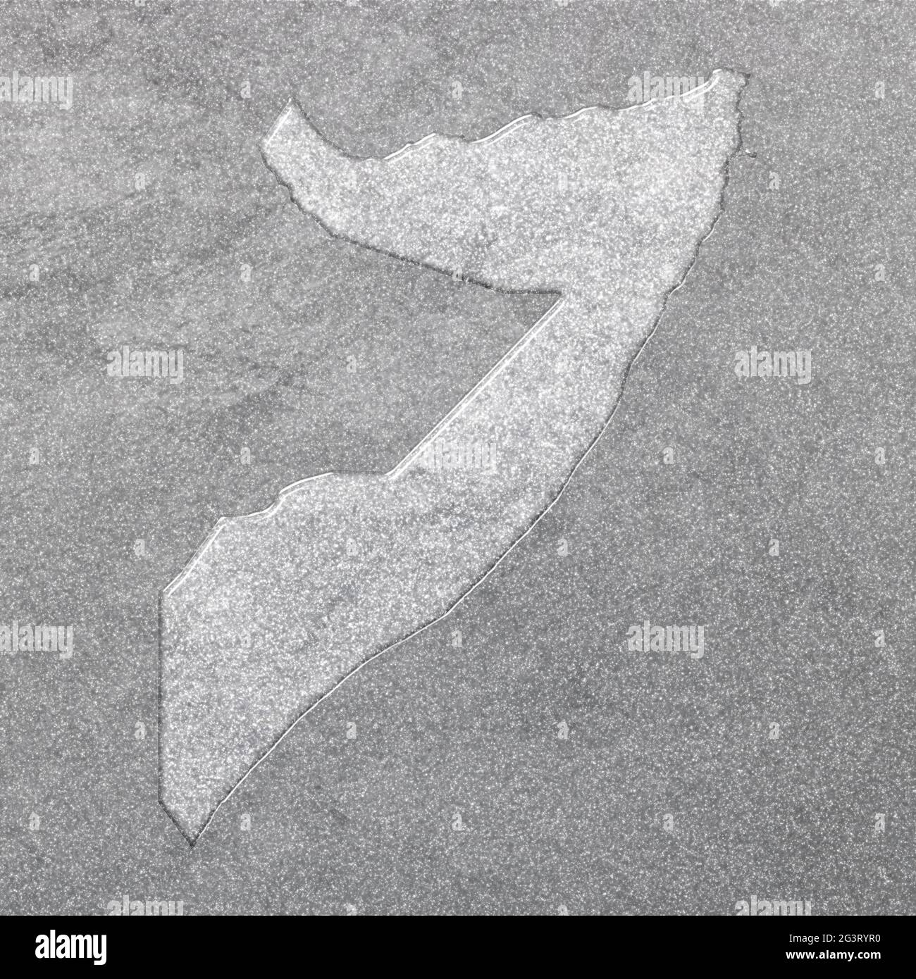 Map of Somalia, silver background, map background Stock Photo - Alamy